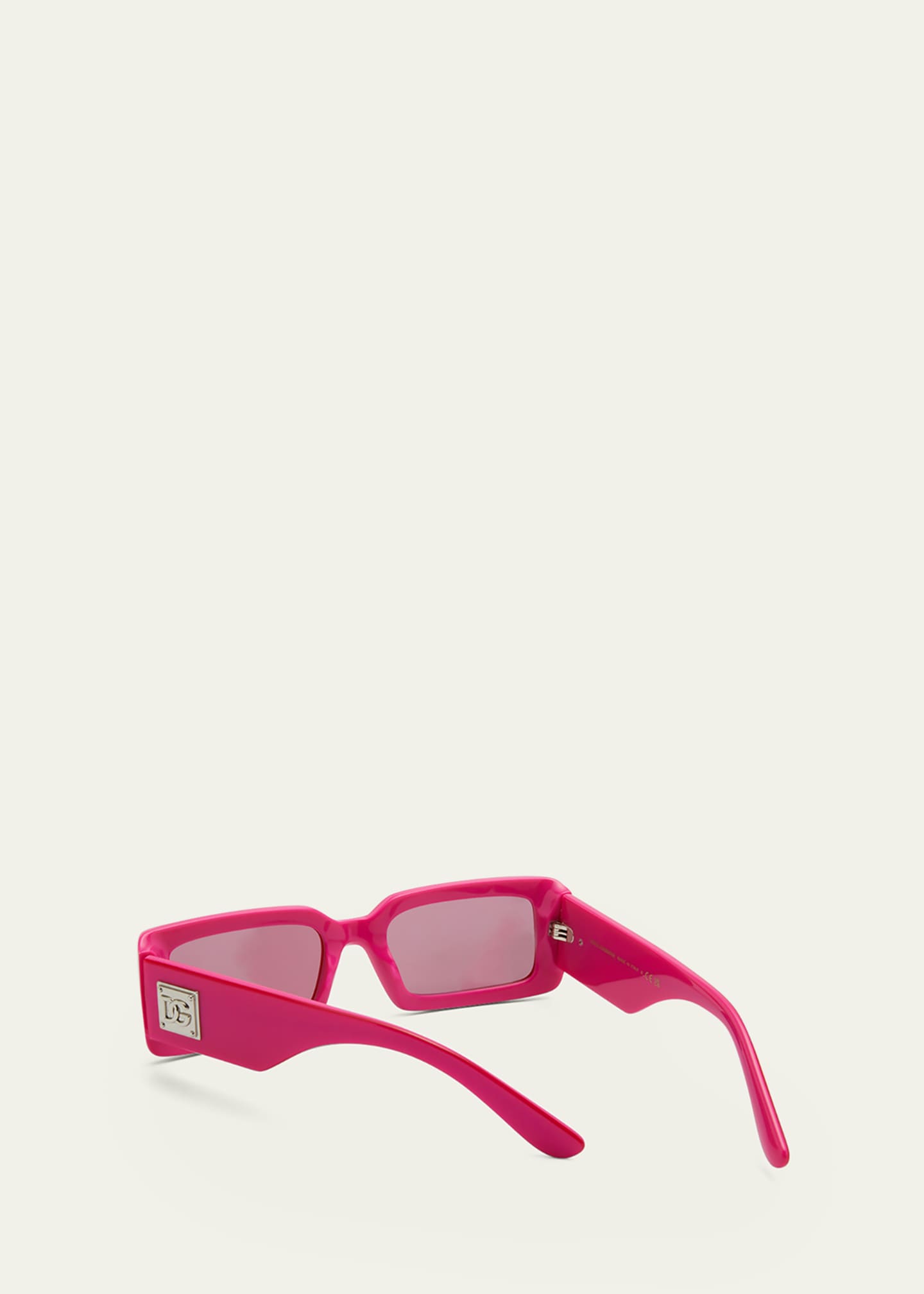 Dolce&Gabbana Interlocking DG Emblem Rectangle Acetate Sunglasses ...