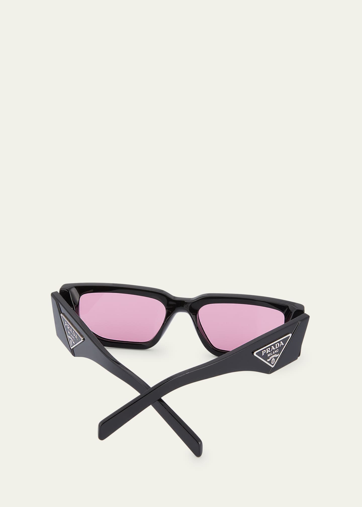 Prada Men's Triangle Logo Bicolor Rectangle Sunglasses - Bergdorf Goodman