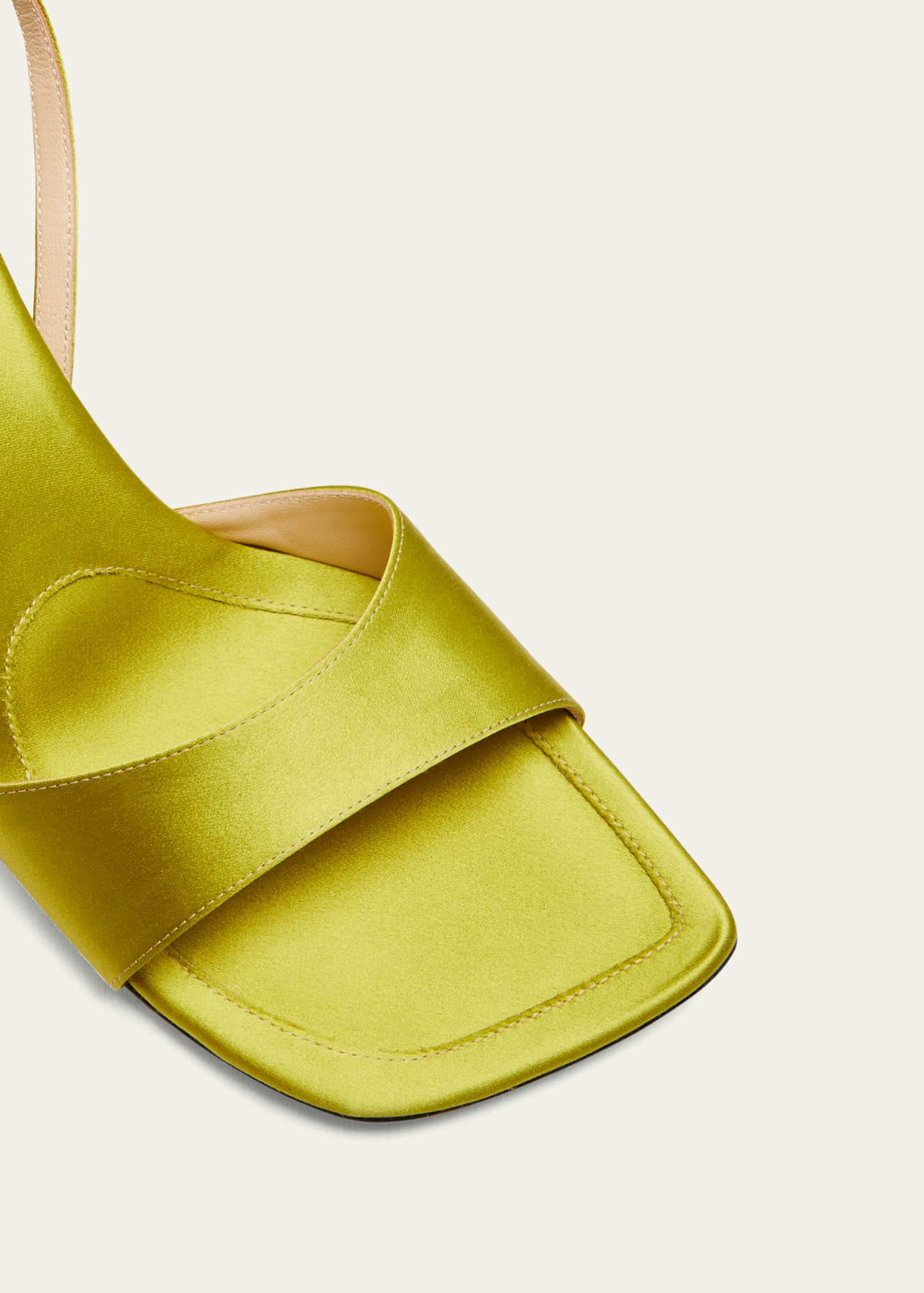 Wandler Julio Satin Ankle-Strap Sandals - Bergdorf Goodman