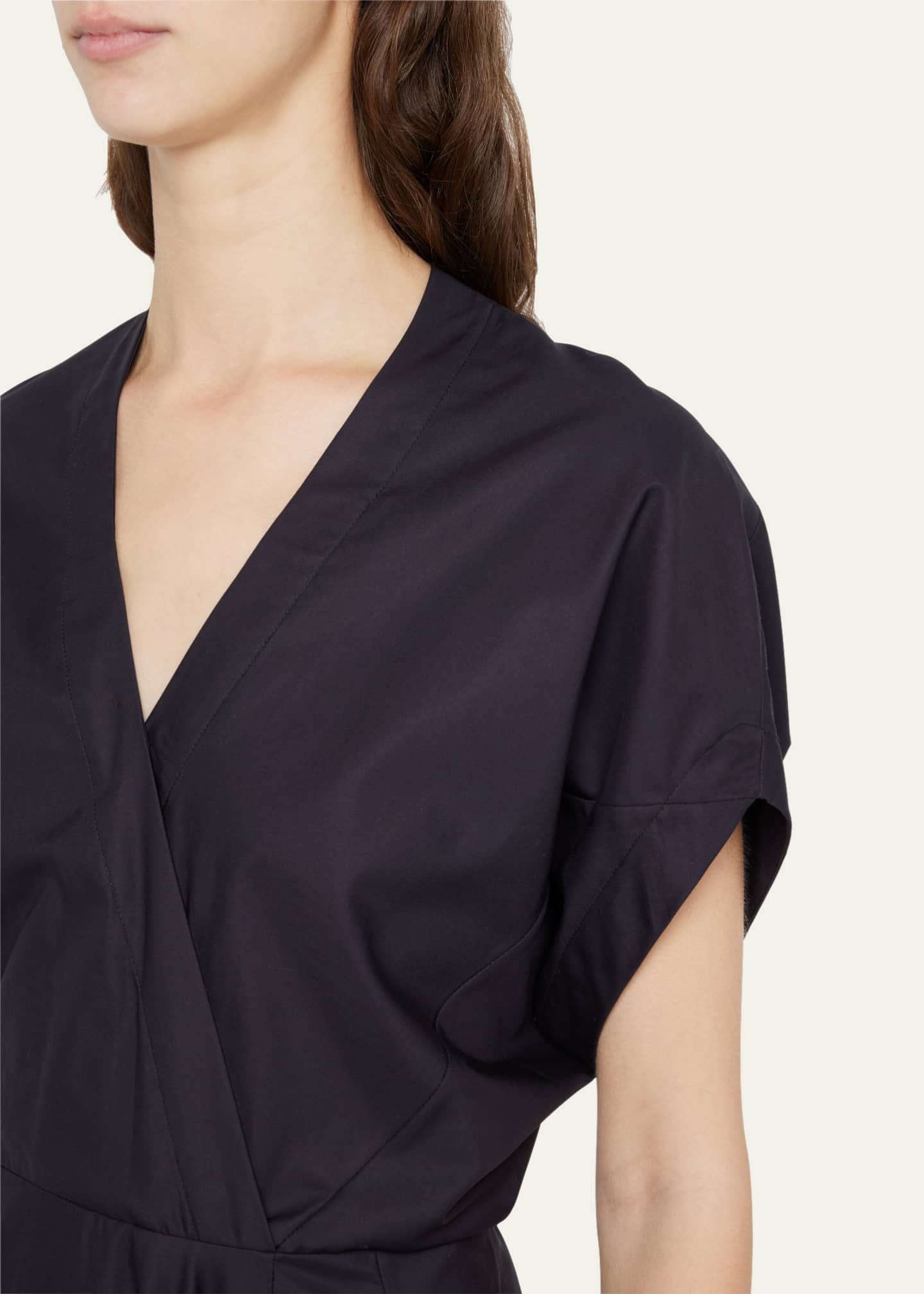 Zero + Maria Cornejo Aki Wave Wrap-Effect Midi Dress - Bergdorf Goodman
