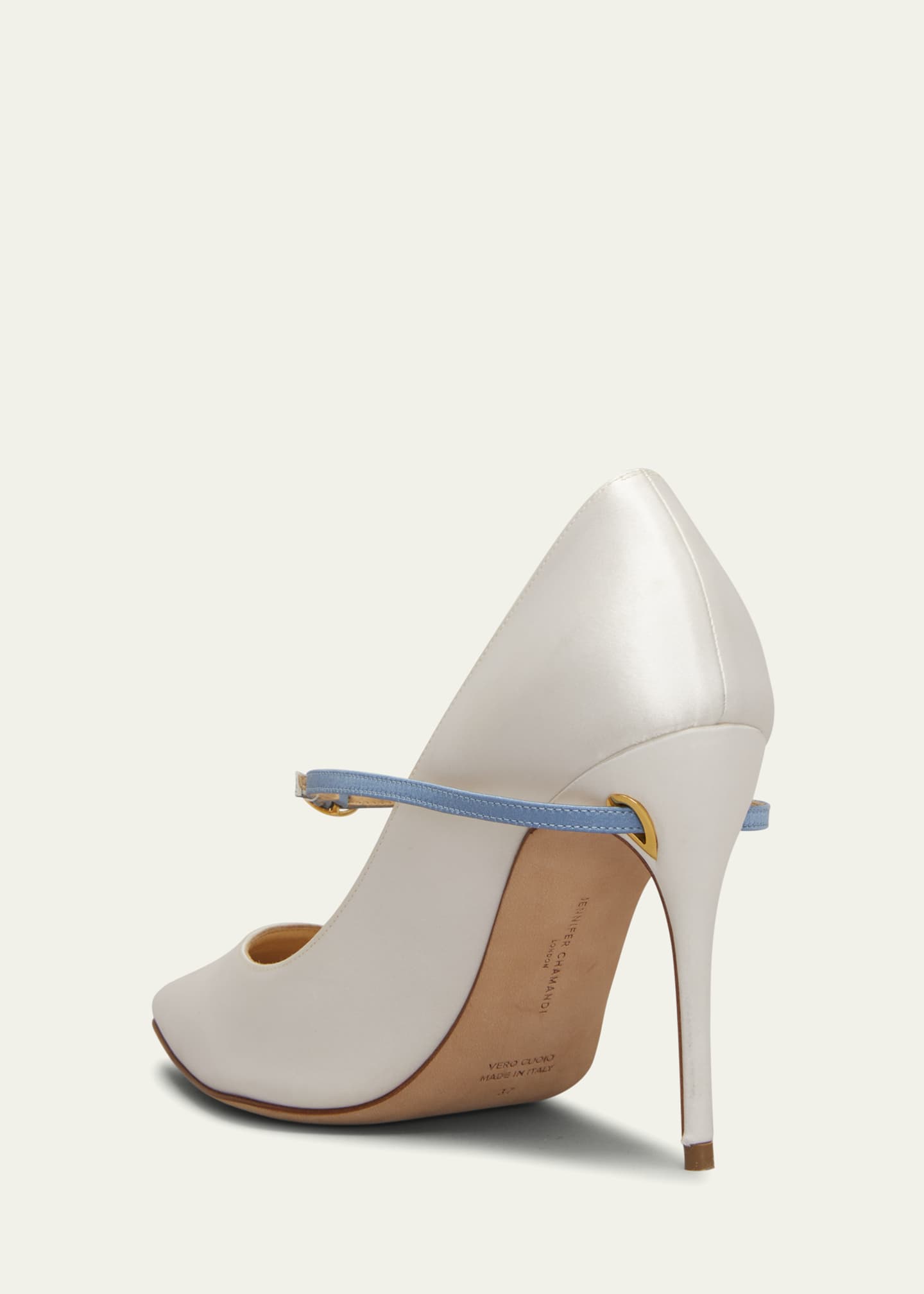 Jennifer Chamandi Lorenzo Satin Mary Jane Pumps - Bergdorf Goodman