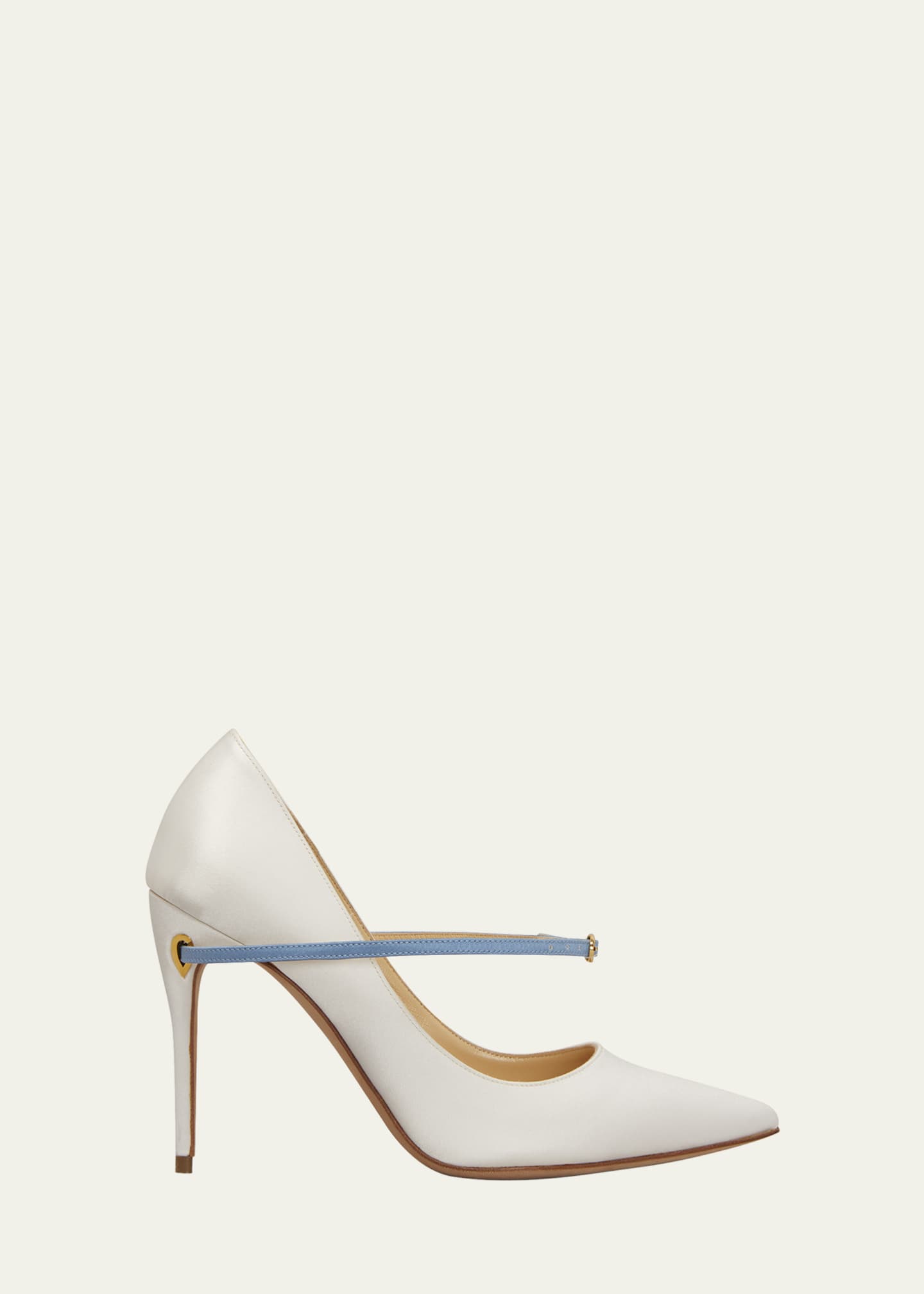 Jennifer Chamandi Lorenzo Satin Mary Jane Pumps - Bergdorf Goodman