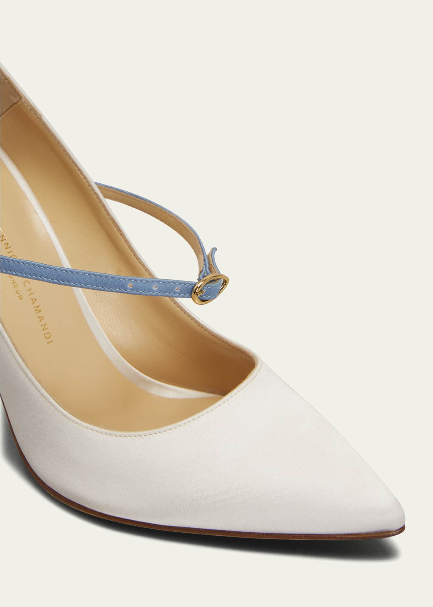 Jennifer Chamandi Lorenzo Satin Mary Jane Pumps - Bergdorf Goodman