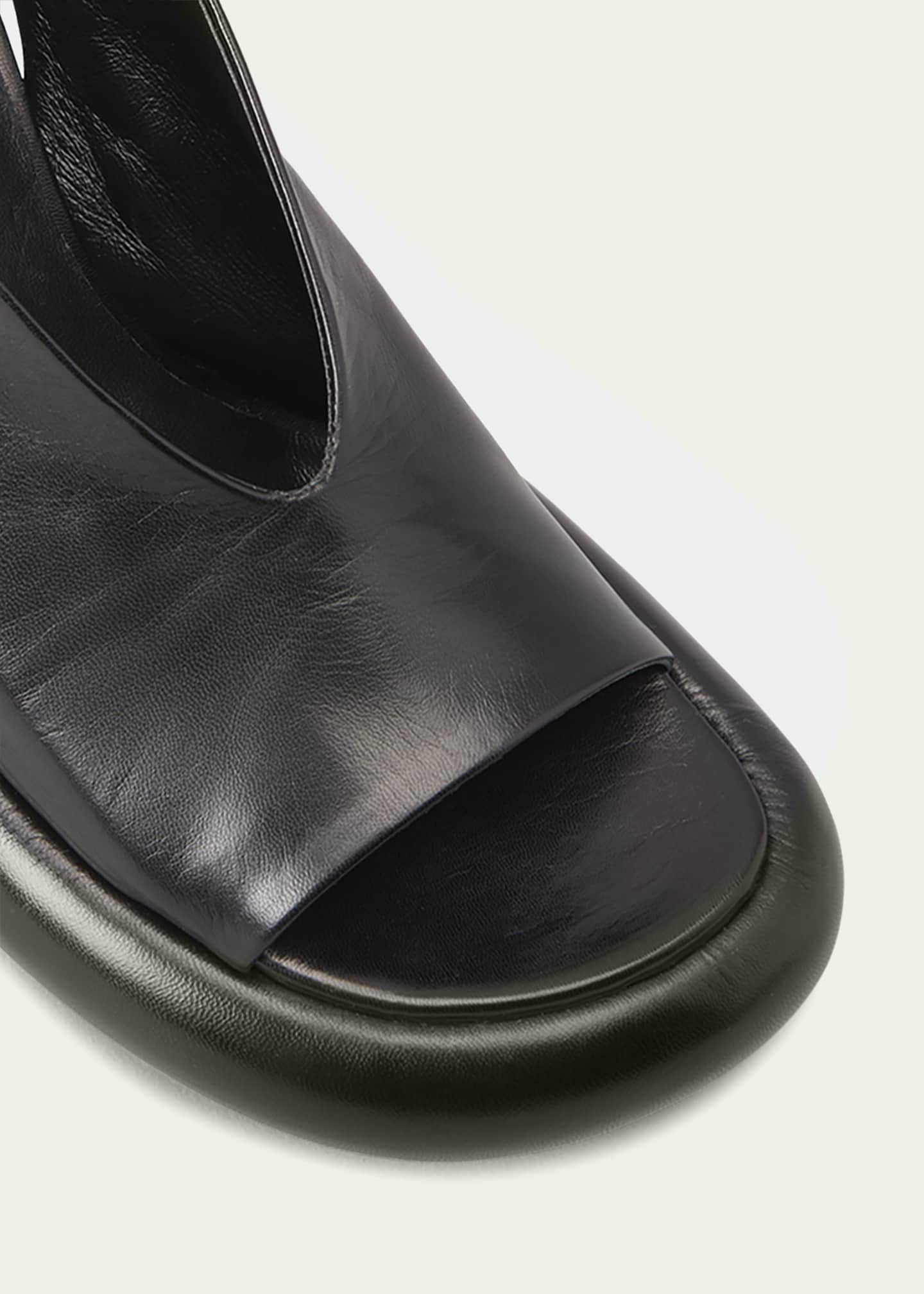 Jil Sander Tripon Leather Slingback Platform Sandals - Bergdorf Goodman