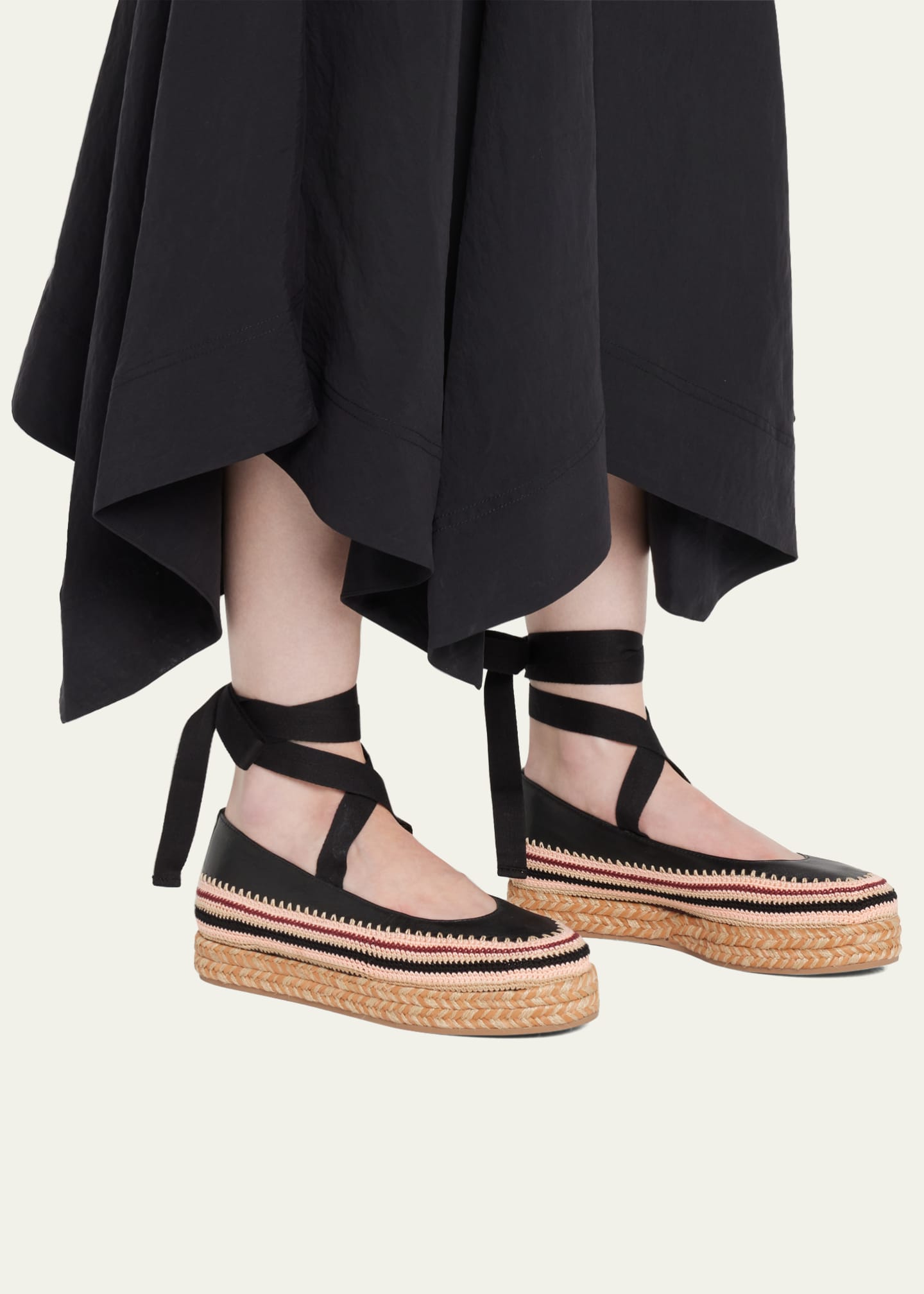 Ulla Johnson Yolena Crochet Ankle-Wrap Espadrilles - Bergdorf Goodman