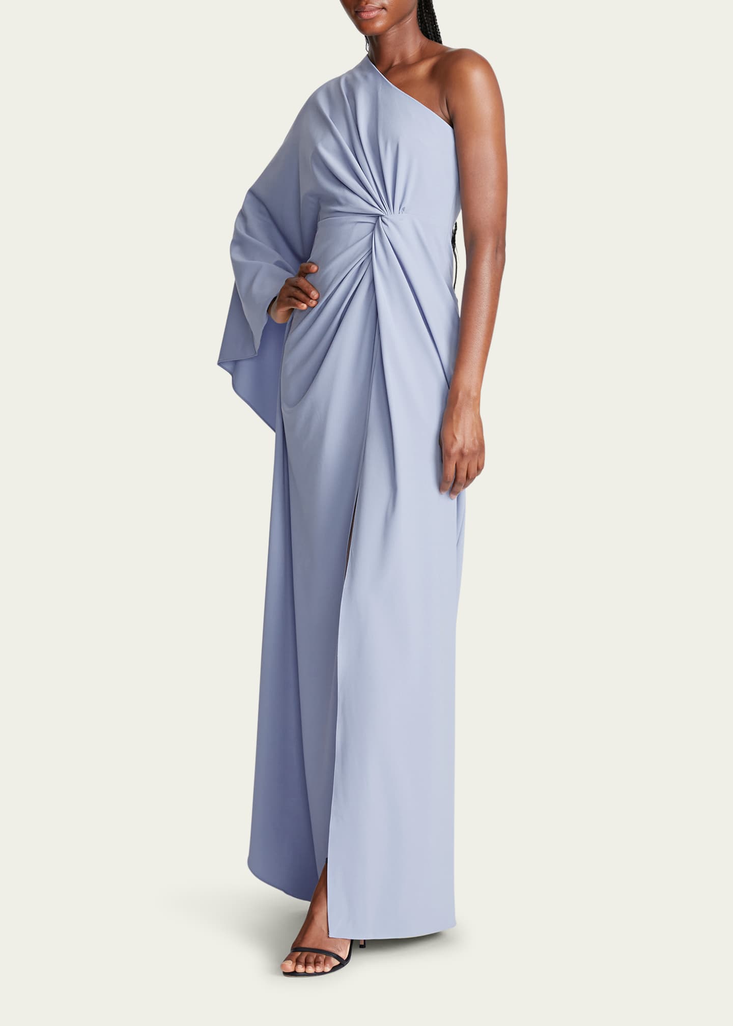 Halston Ariella Draped One-Shoulder Crepe Gown - Bergdorf Goodman
