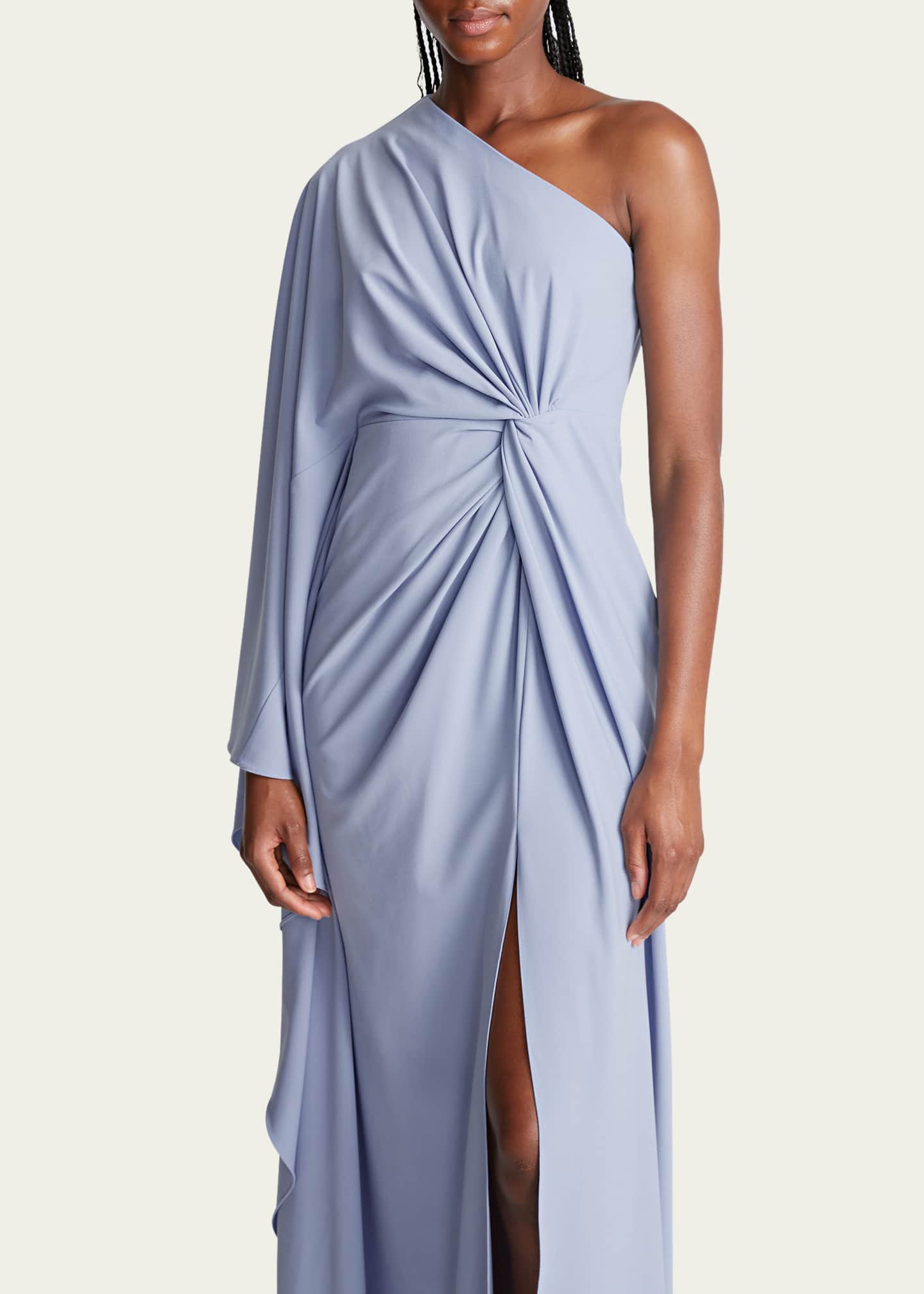 Halston Ariella Draped One-Shoulder Crepe Gown - Bergdorf Goodman