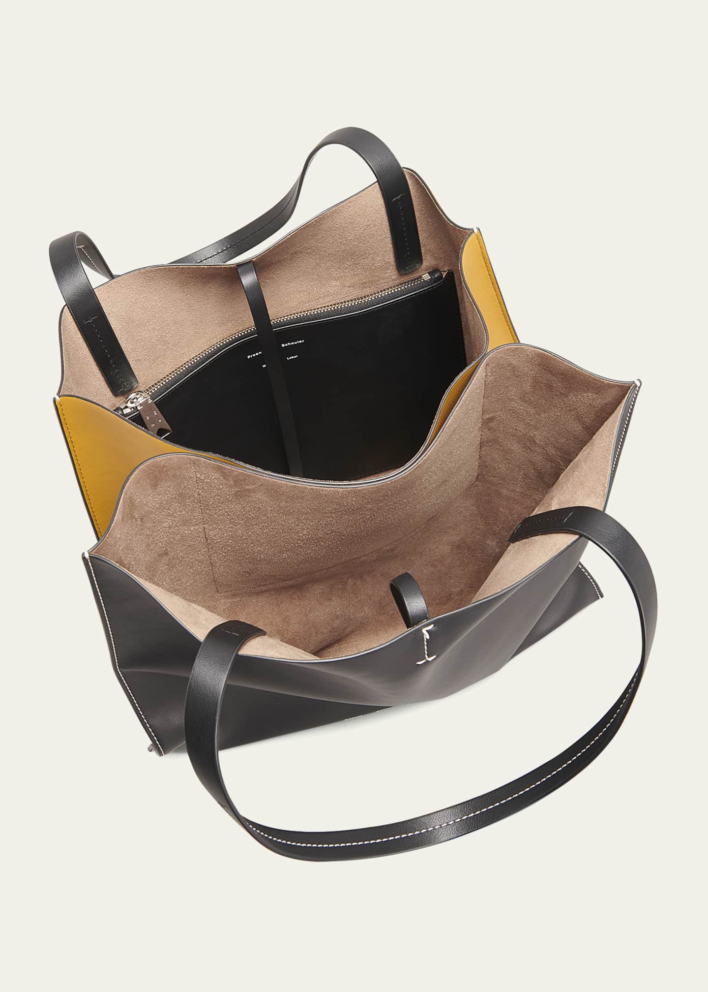 Proenza Schouler White Label Twin Double Compartment Leather Tote Bag ...