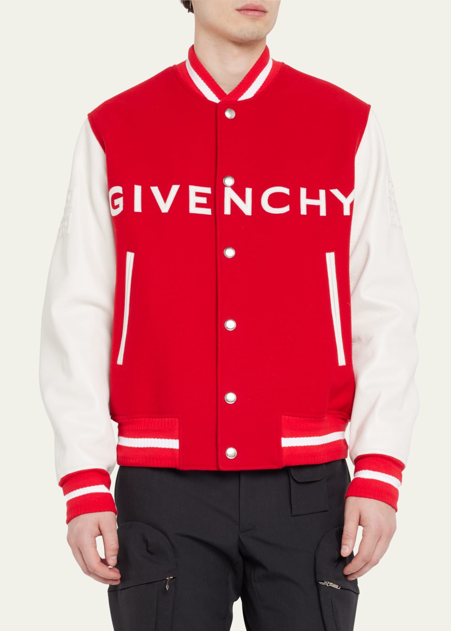 Givenchy Men's Logo Varsity Jacket - Bergdorf Goodman