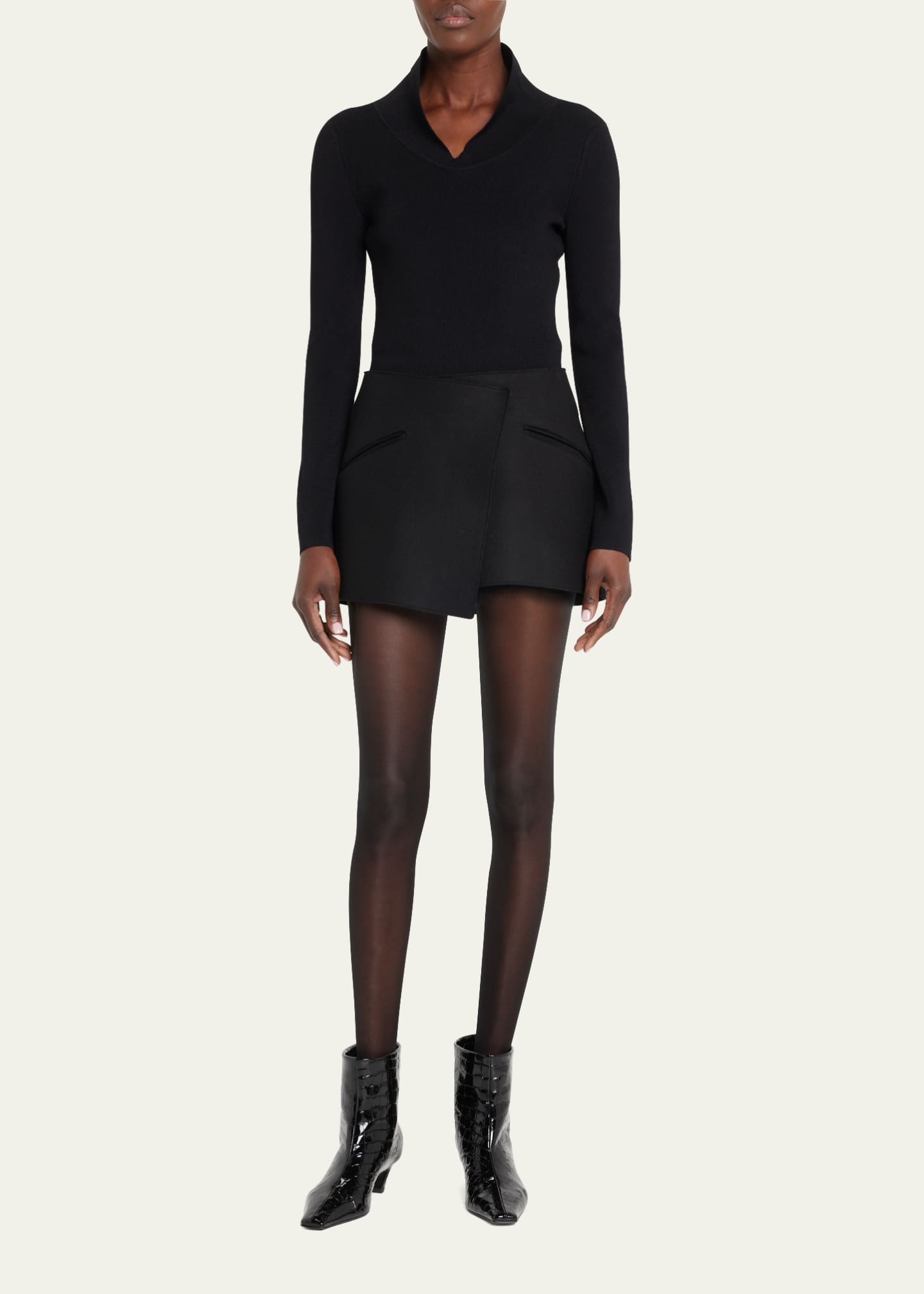 Khaite Arizona Croco Ankle Boots - Bergdorf Goodman