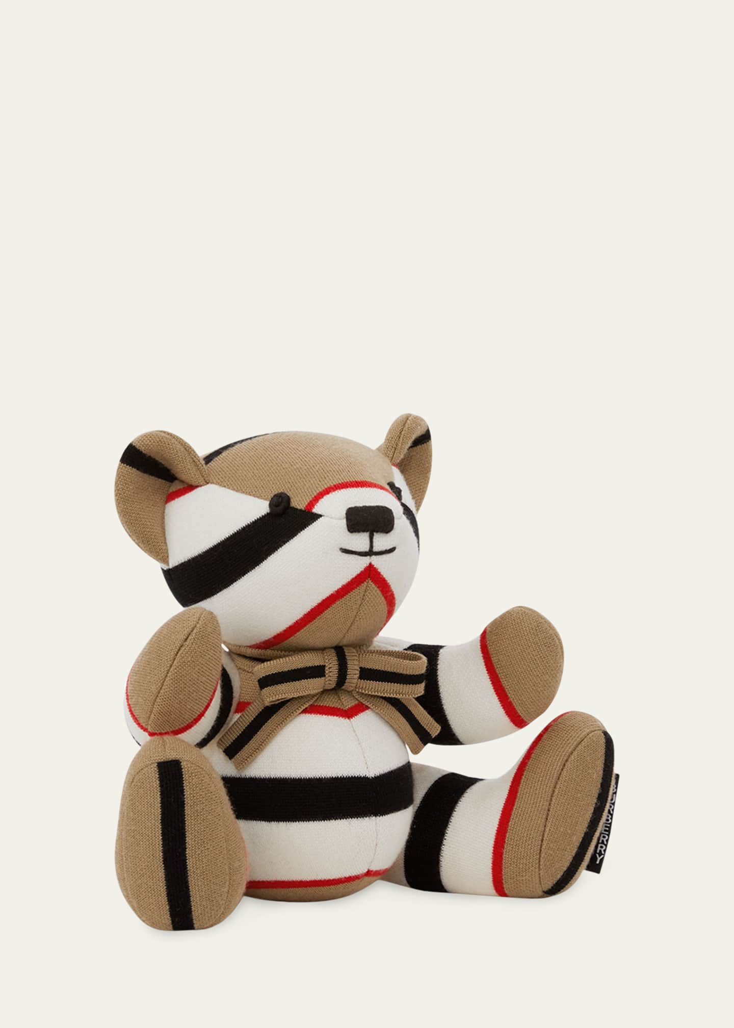 Burberry Icon Stripe Wool Sitting Teddy Bear - Bergdorf Goodman