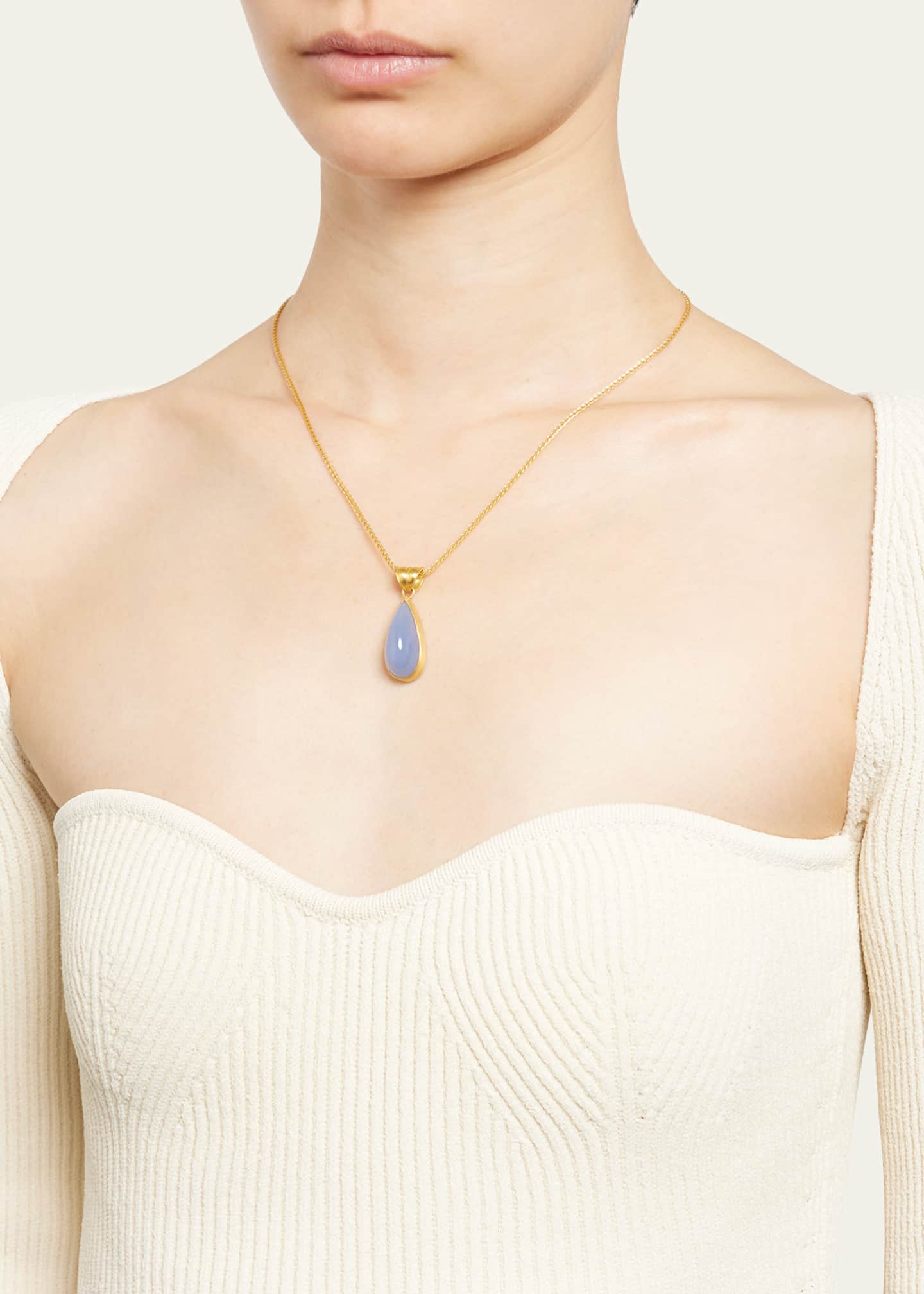 Prounis Jewelry Chalcedony Tear Pendant - Bergdorf Goodman