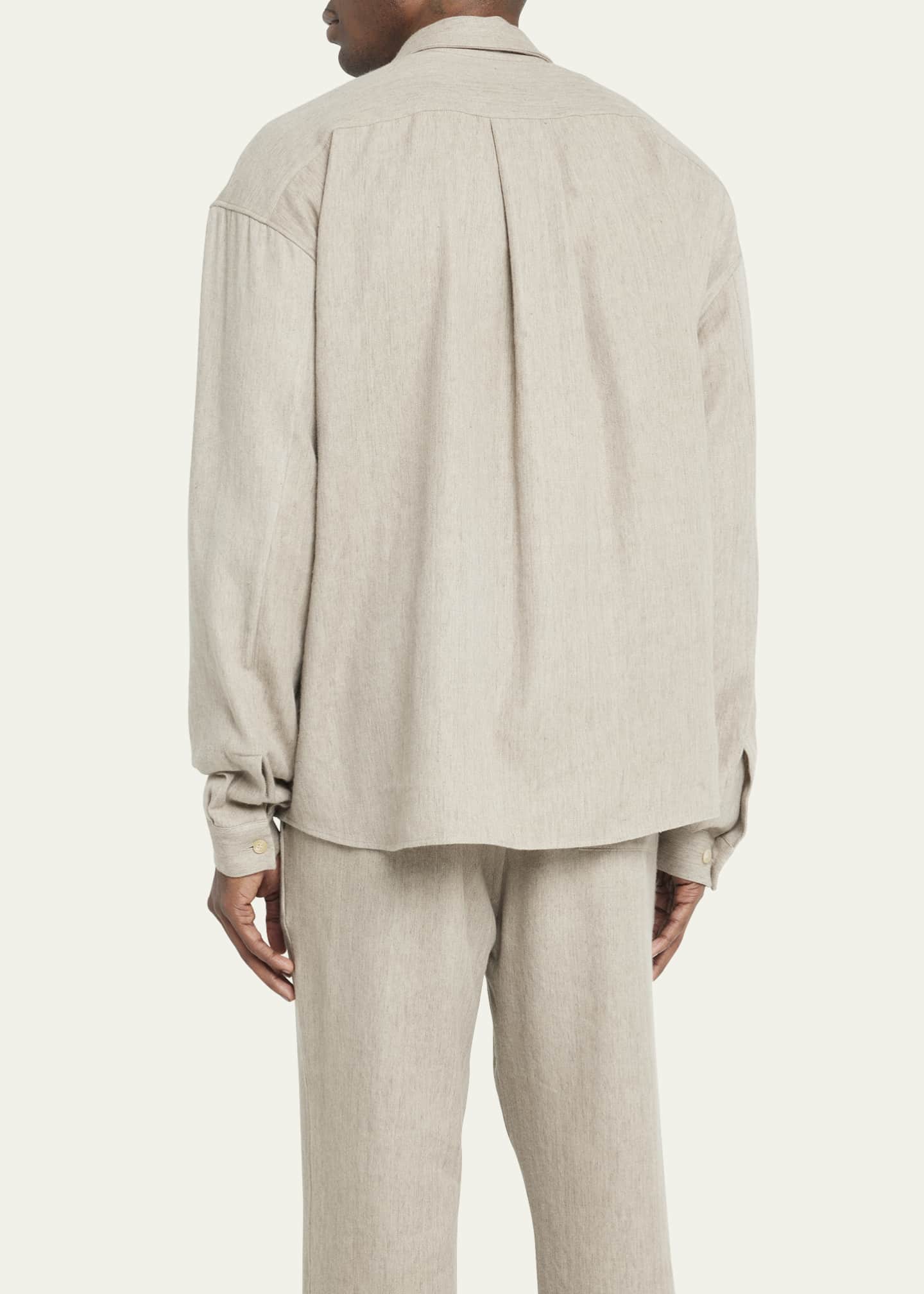 THE ROW Men's Amoneto Linen-Cashmere Zip Jacket - Bergdorf Goodman