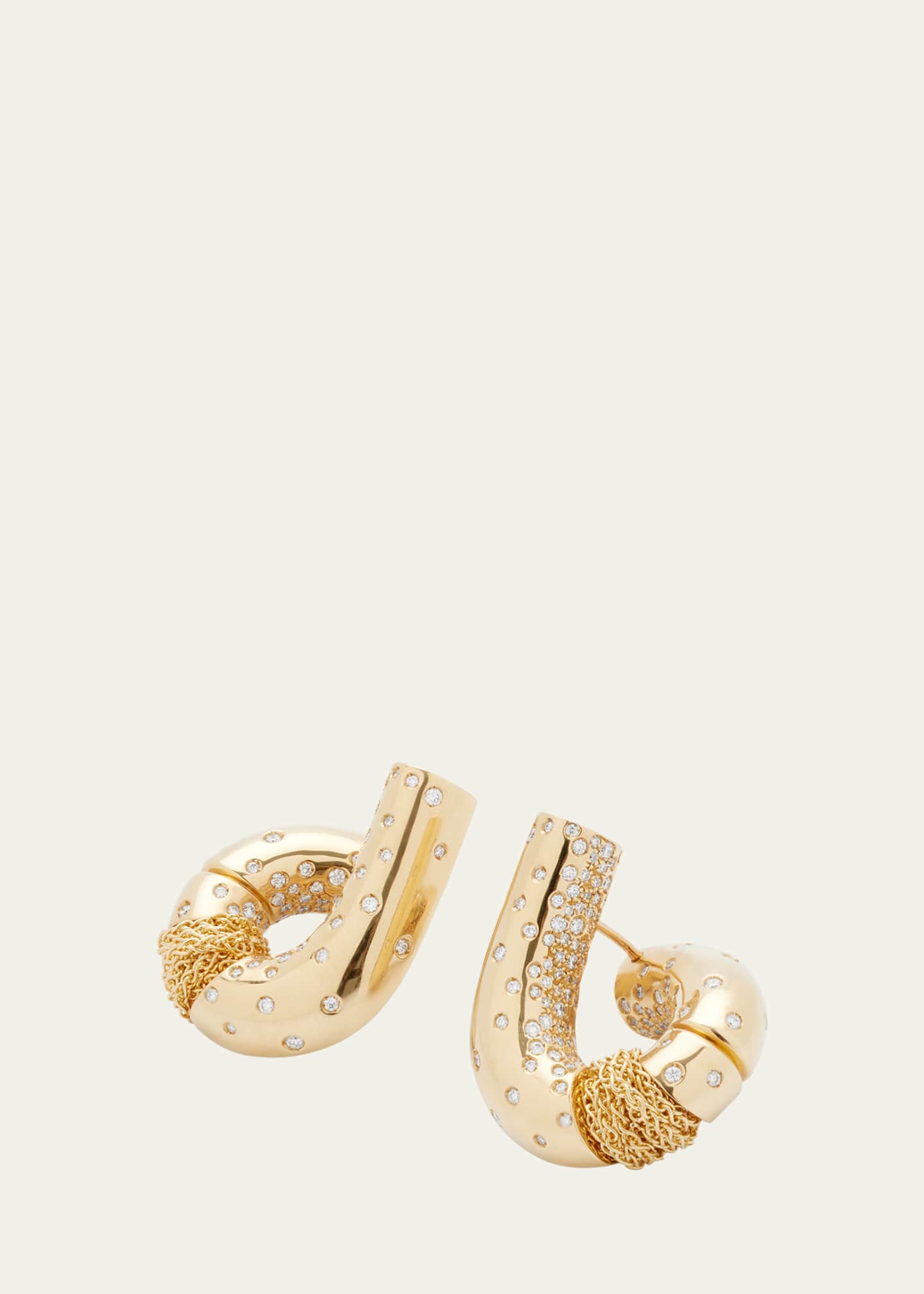 TABAYER 18k Fairmined Yellow Gold Oera Earrings with Diamonds ...