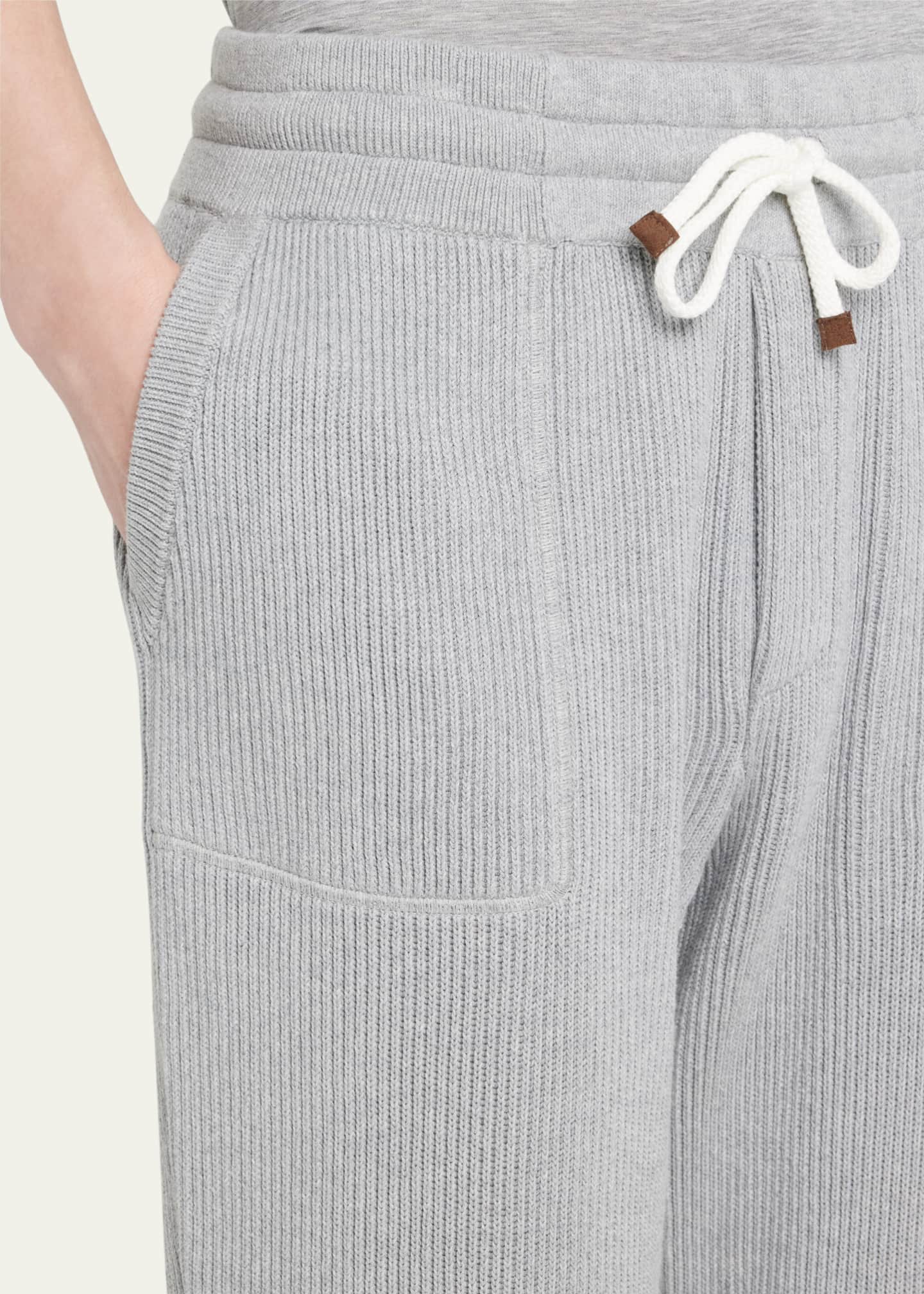 Brunello Cucinelli Men's Ribbed Jogger Pants - Bergdorf Goodman