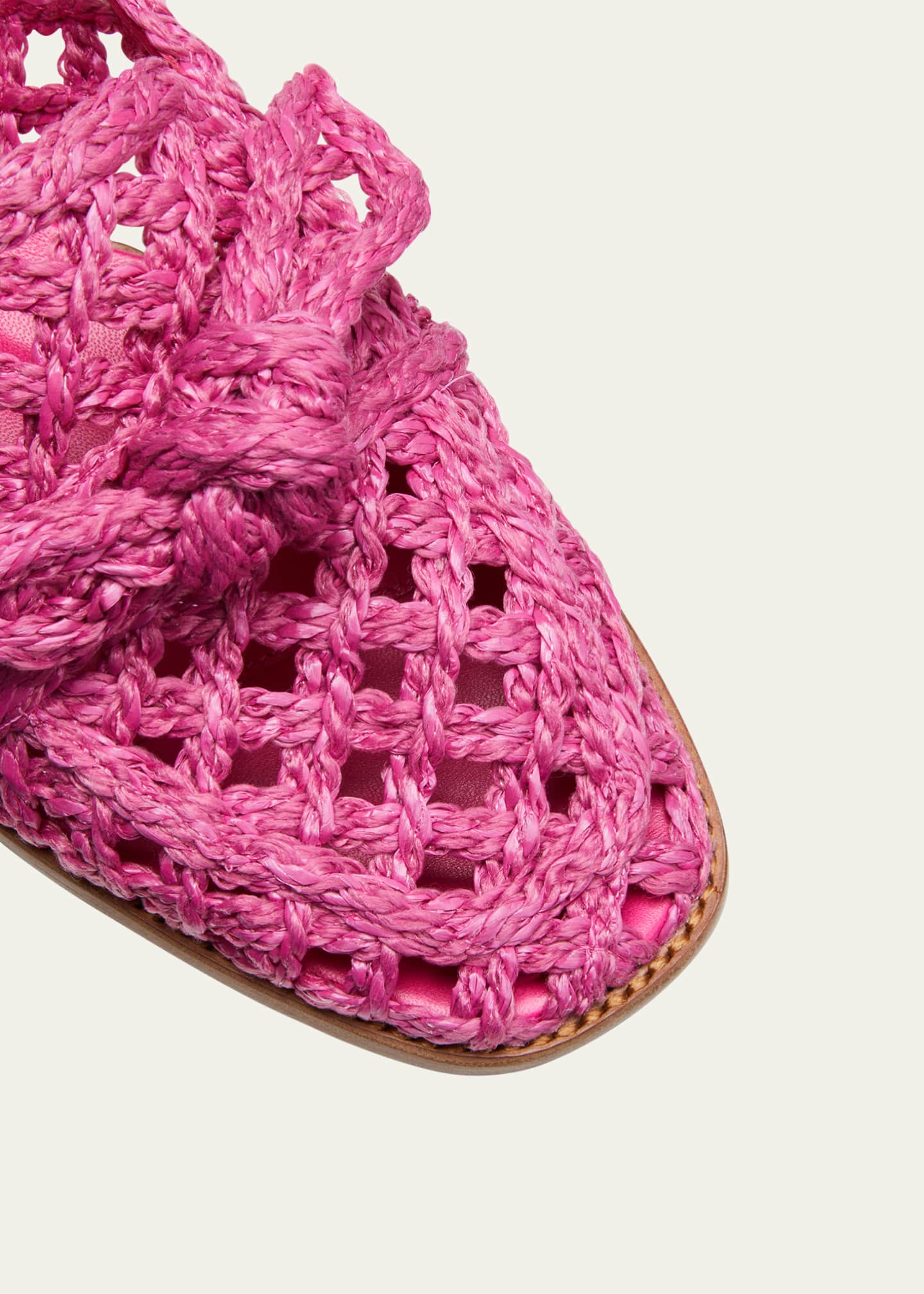 Alexandre Birman Clarita Raffia Knot Loafers - Bergdorf Goodman