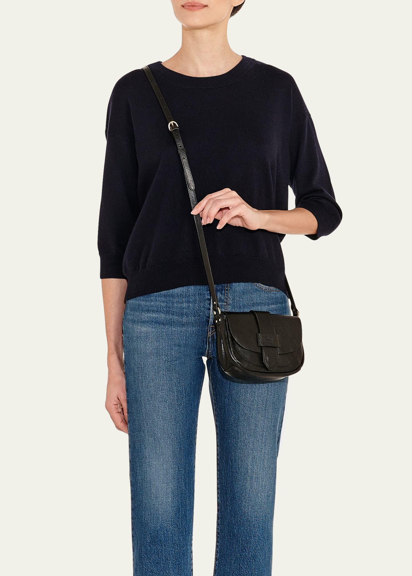 Il Bisonte Alloro Saddle Vachetta Leather Crossbody Bag - Bergdorf Goodman