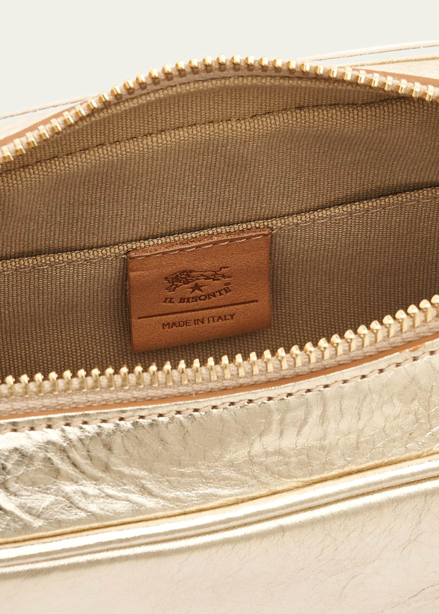 Il Bisonte Oliveta Metallic Vacchetta Leather Crossbody Bag - Bergdorf Goodman