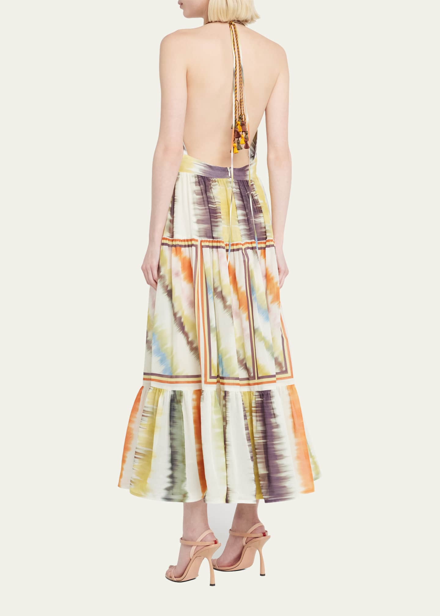 Silvia Tcherassi Valerie Tie-Dye Tiered Maxi Dress - Bergdorf Goodman