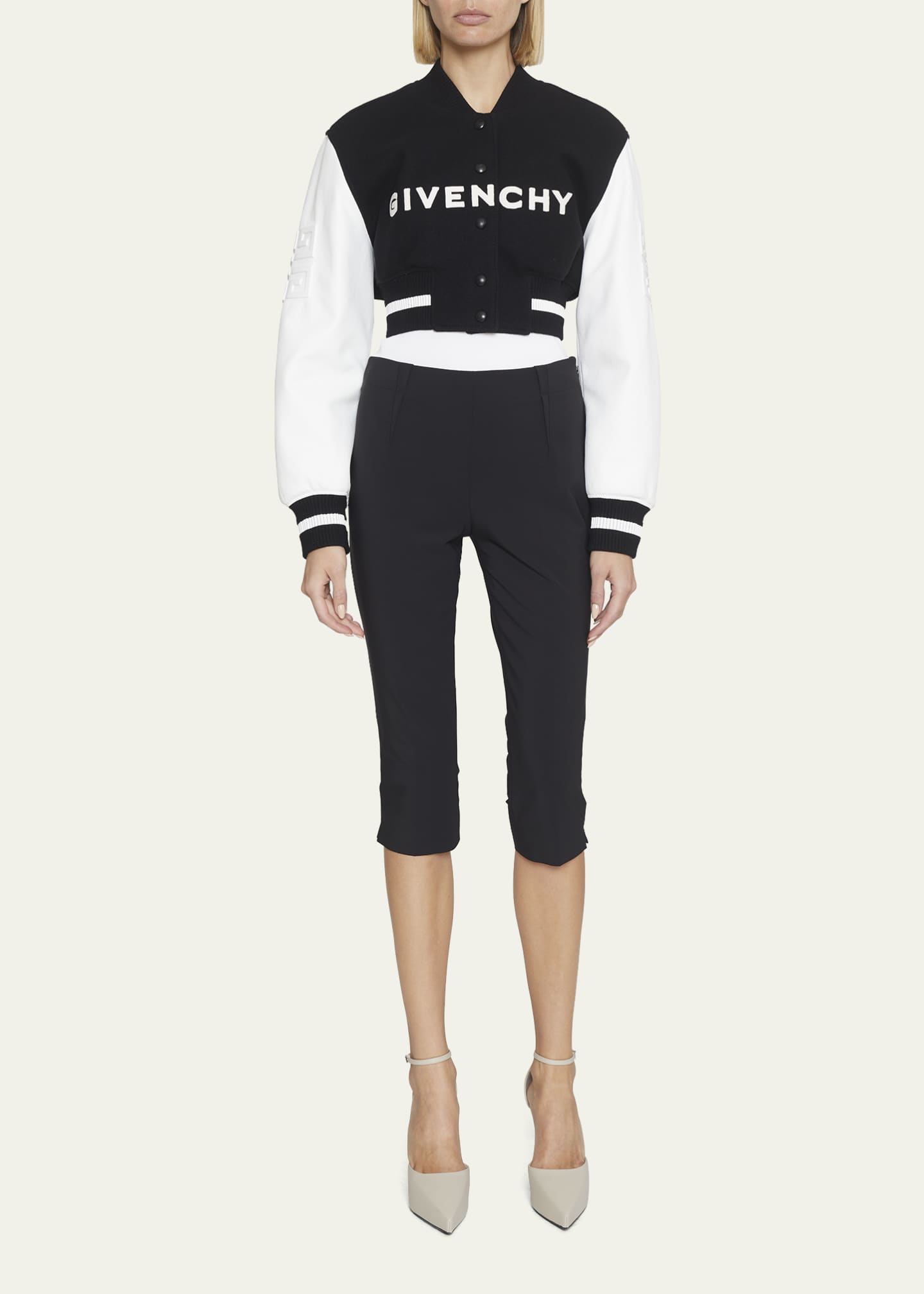 Givenchy Colorblock Cropped Varsity Jacket - Bergdorf Goodman