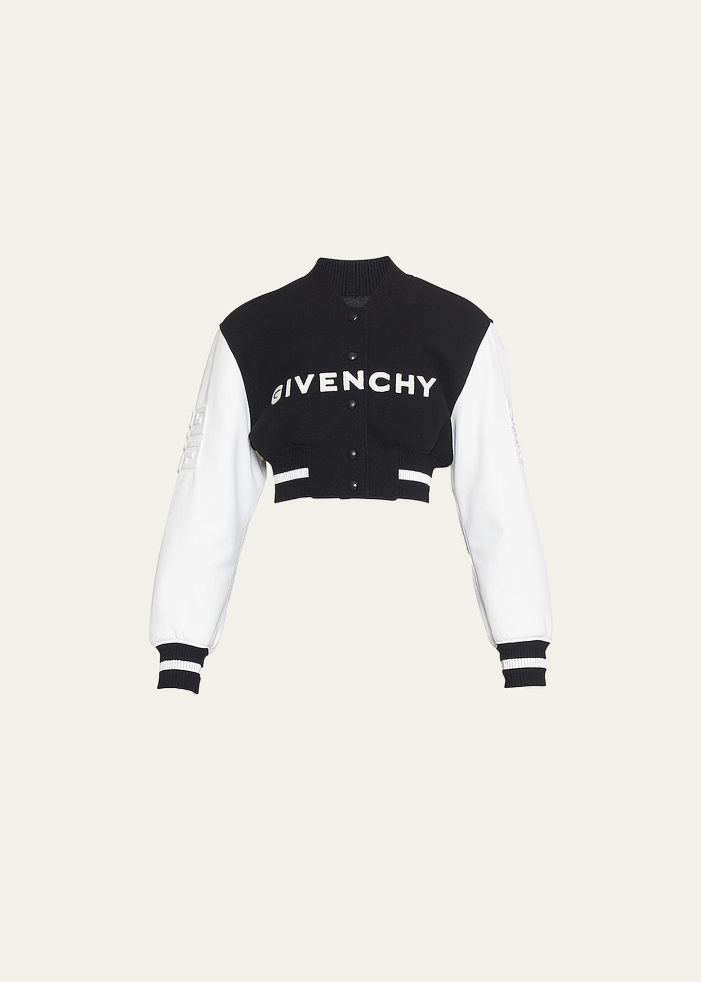 Givenchy Colorblock Cropped Varsity Jacket - Bergdorf Goodman