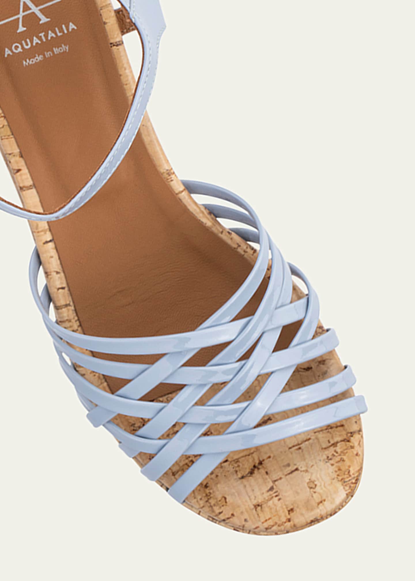Aquatalia Elene Patent Caged Platform Sandals - Bergdorf Goodman