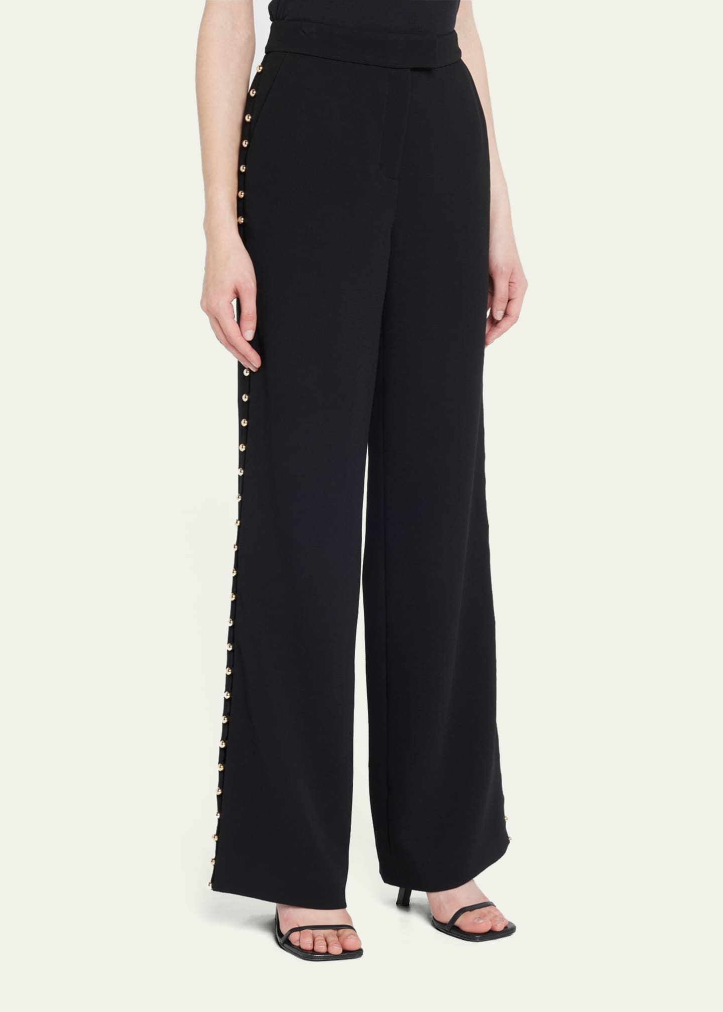 SIMKHAI Cornelia Cocktail Crepe Bootcut Pants - Bergdorf Goodman