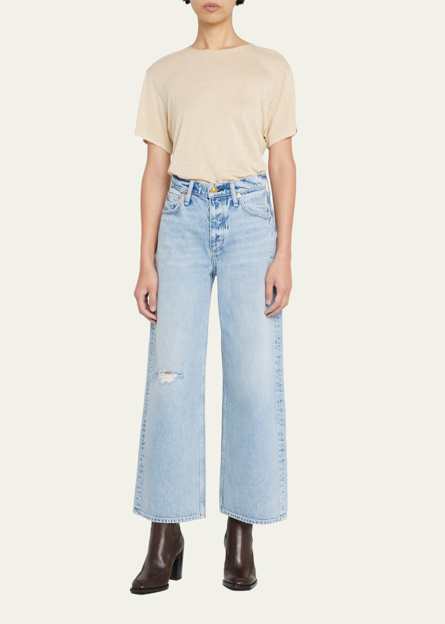 Rag & Bone Andi High-Rise Wide Ankle Jeans - Bergdorf Goodman