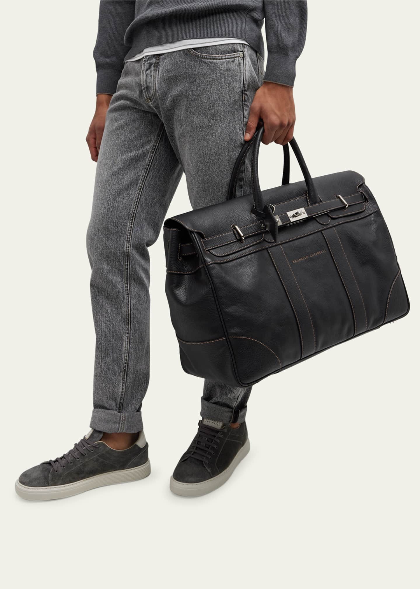Brunello Cucinelli Men's Weekender Country Duffel Bag - Bergdorf Goodman