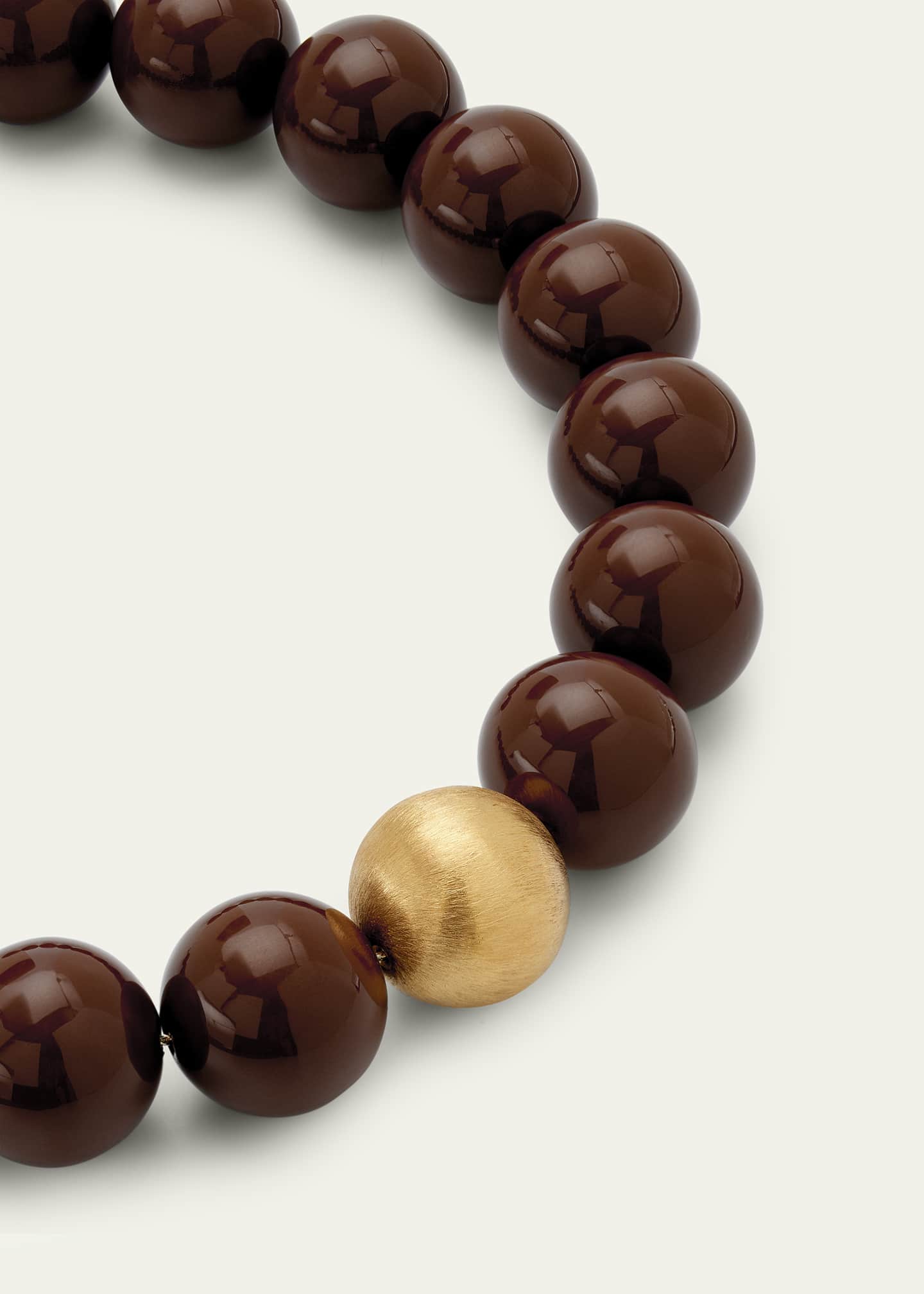 Lauren Rubinski Enamel Beaded Necklace with 14K Yellow Gold - Bergdorf ...