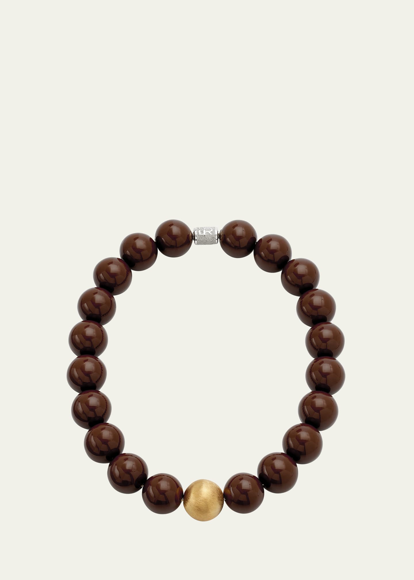 Lauren Rubinski Enamel Beaded Necklace with 14K Yellow Gold - Bergdorf ...