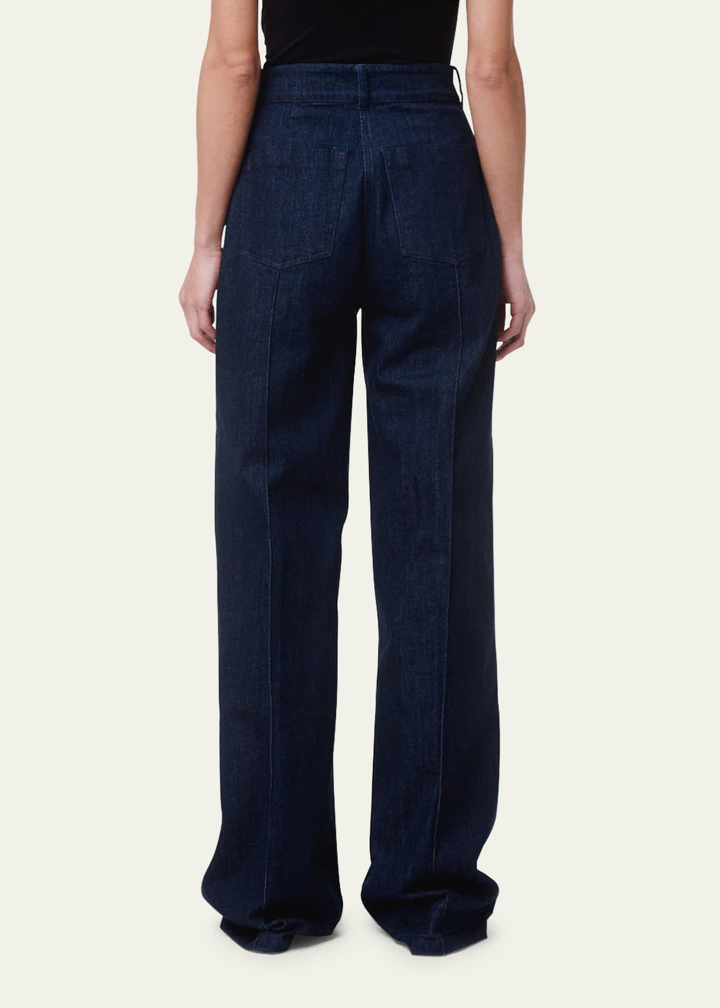 Another Tomorrow High Rise Denim Trousers - Bergdorf Goodman