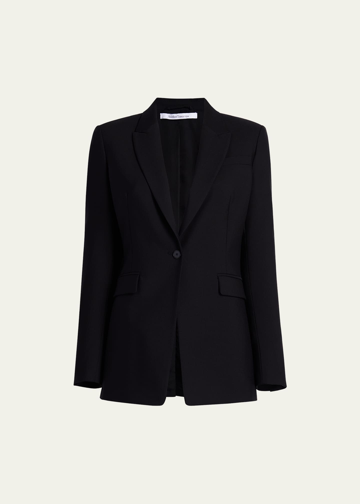 Another Tomorrow Single Button Blazer Jacket - Bergdorf Goodman