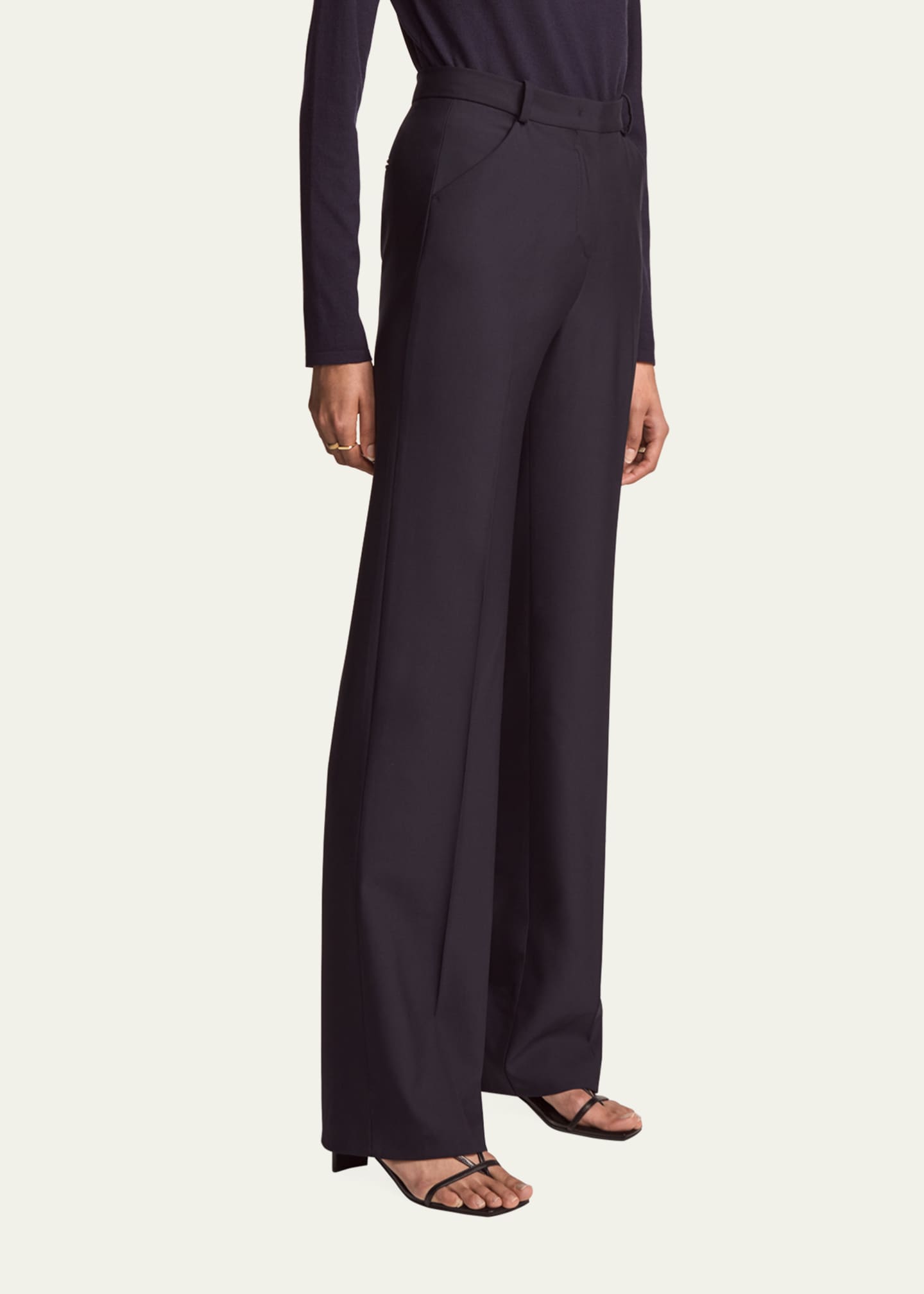 Another Tomorrow Slight Flare Pants - Bergdorf Goodman