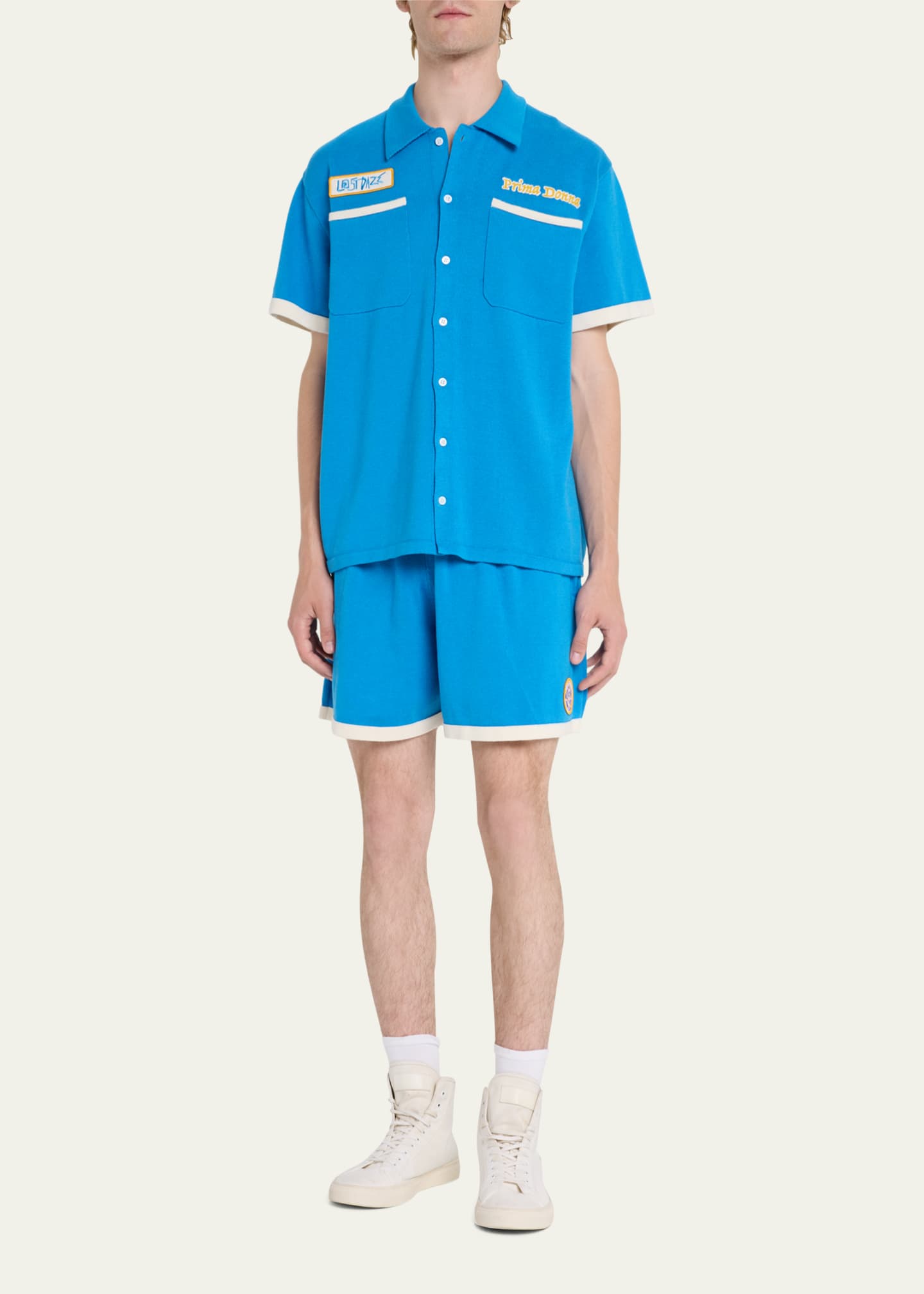 Lost Daze Men's Wizard Prima Donna Knit Bowling Shirt - Bergdorf Goodman