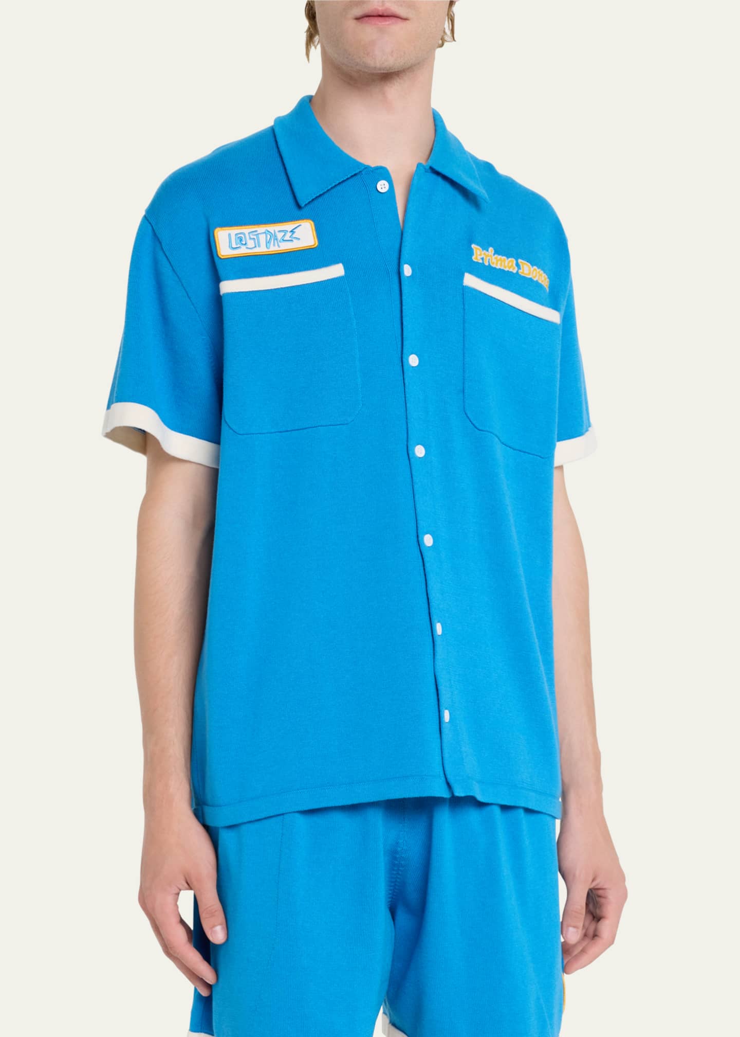 Lost Daze Men's Wizard Prima Donna Knit Bowling Shirt - Bergdorf Goodman