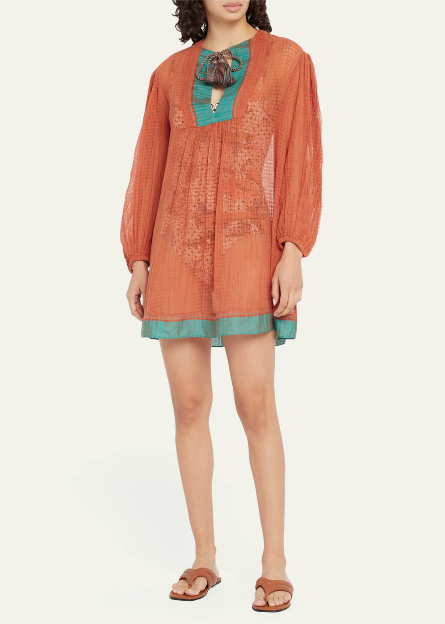 Ulla Johnson Mandira Sheer Coverup Sundress - Bergdorf Goodman