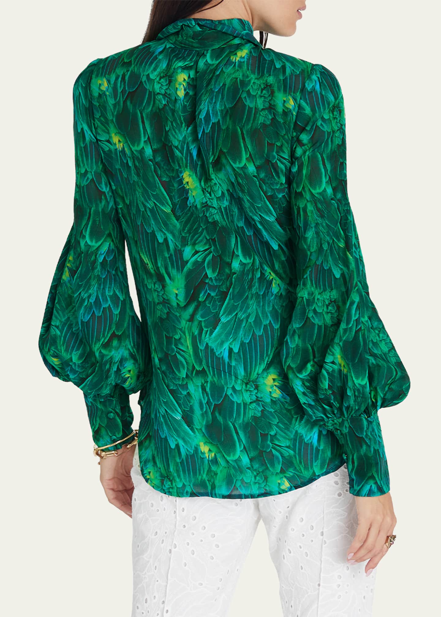 Aqua Blu Australia Hummingbird Yvette Button-Front Blouse - Bergdorf ...