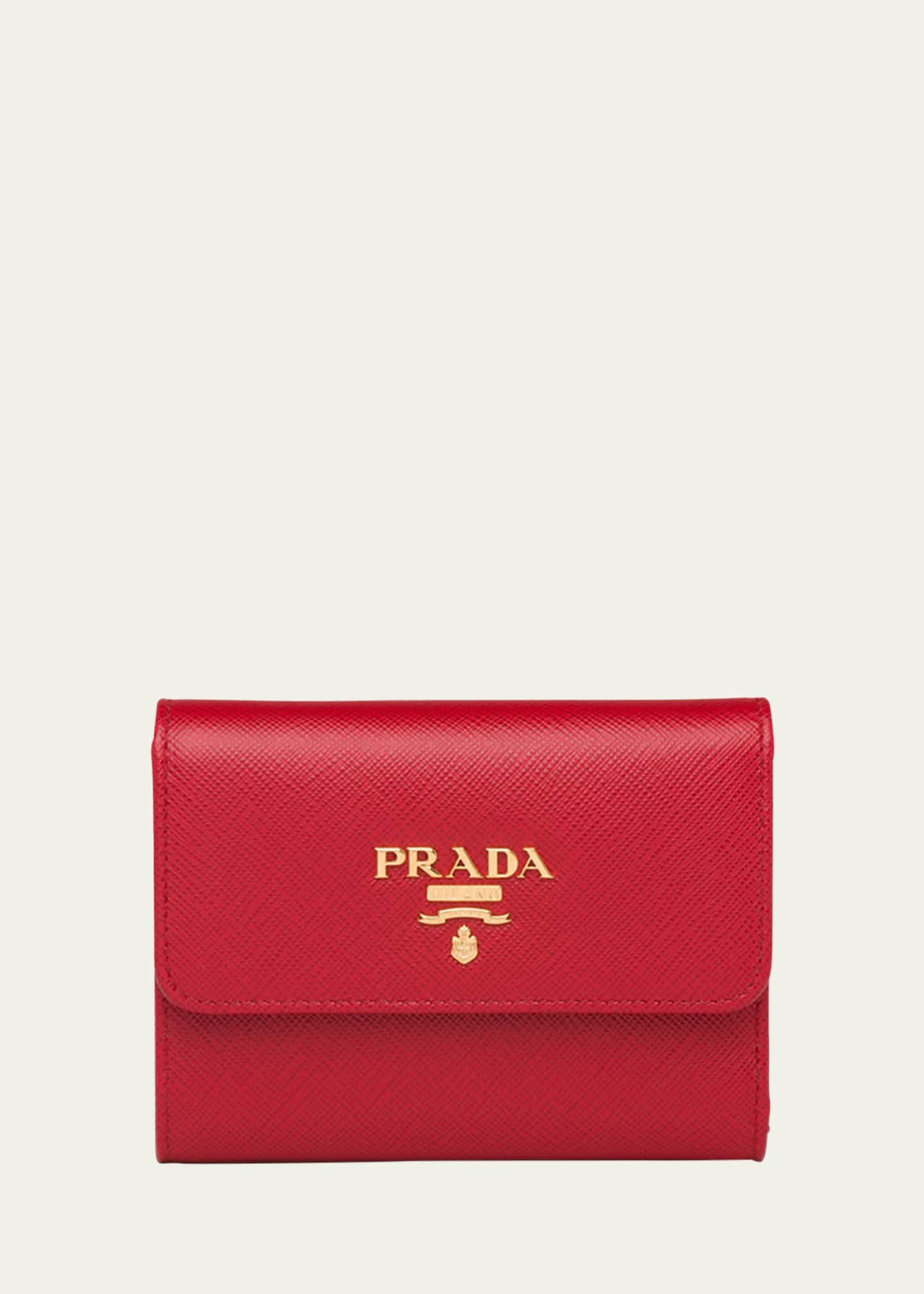 Prada Trifold Leather Wallet - Bergdorf Goodman