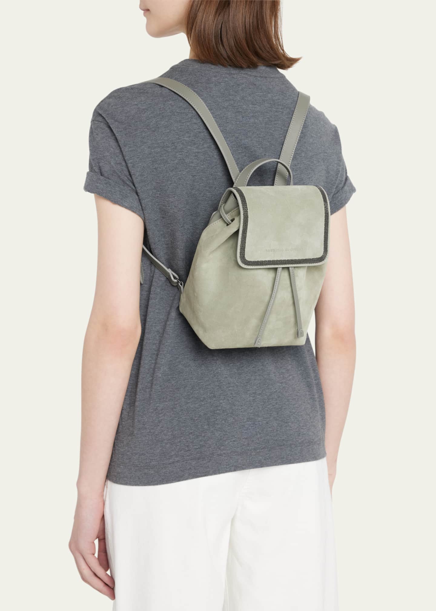 Brunello Cucinelli Mini Suede & Leather Backpack - Bergdorf Goodman