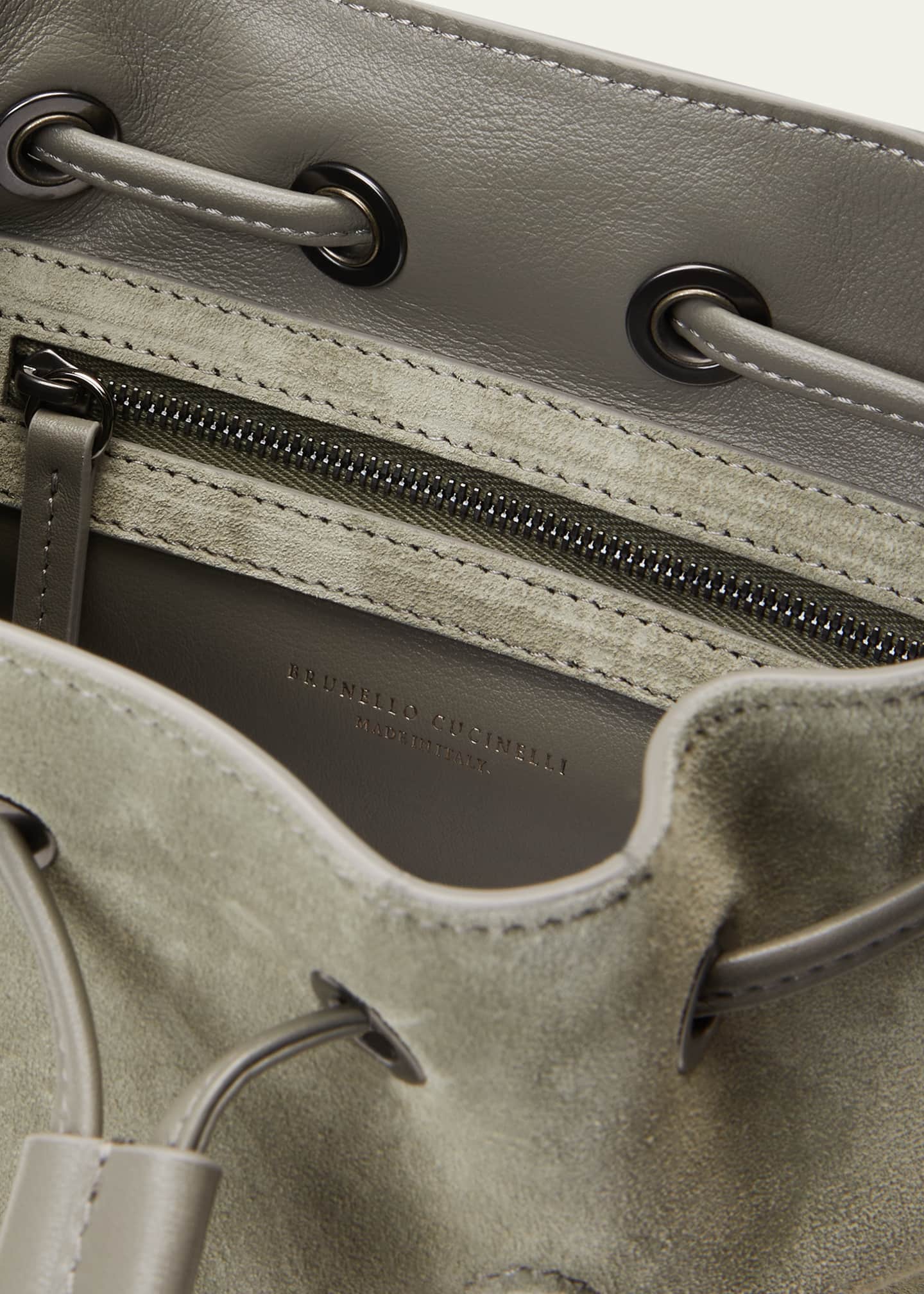 Brunello Cucinelli Mini Suede & Leather Backpack - Bergdorf Goodman