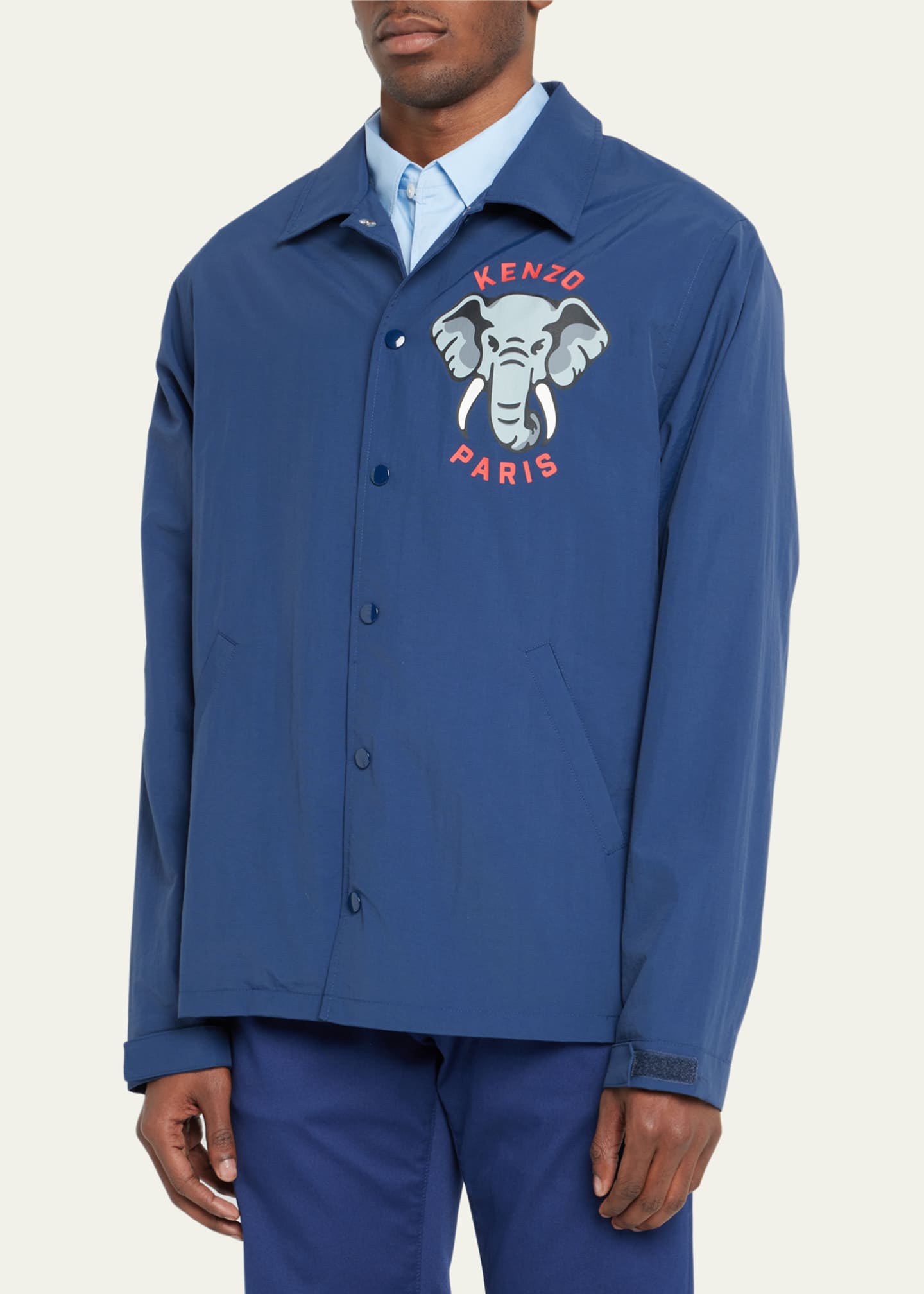 Kenzo Men's Elephant Nylon Coach Jacket - Bergdorf Goodman
