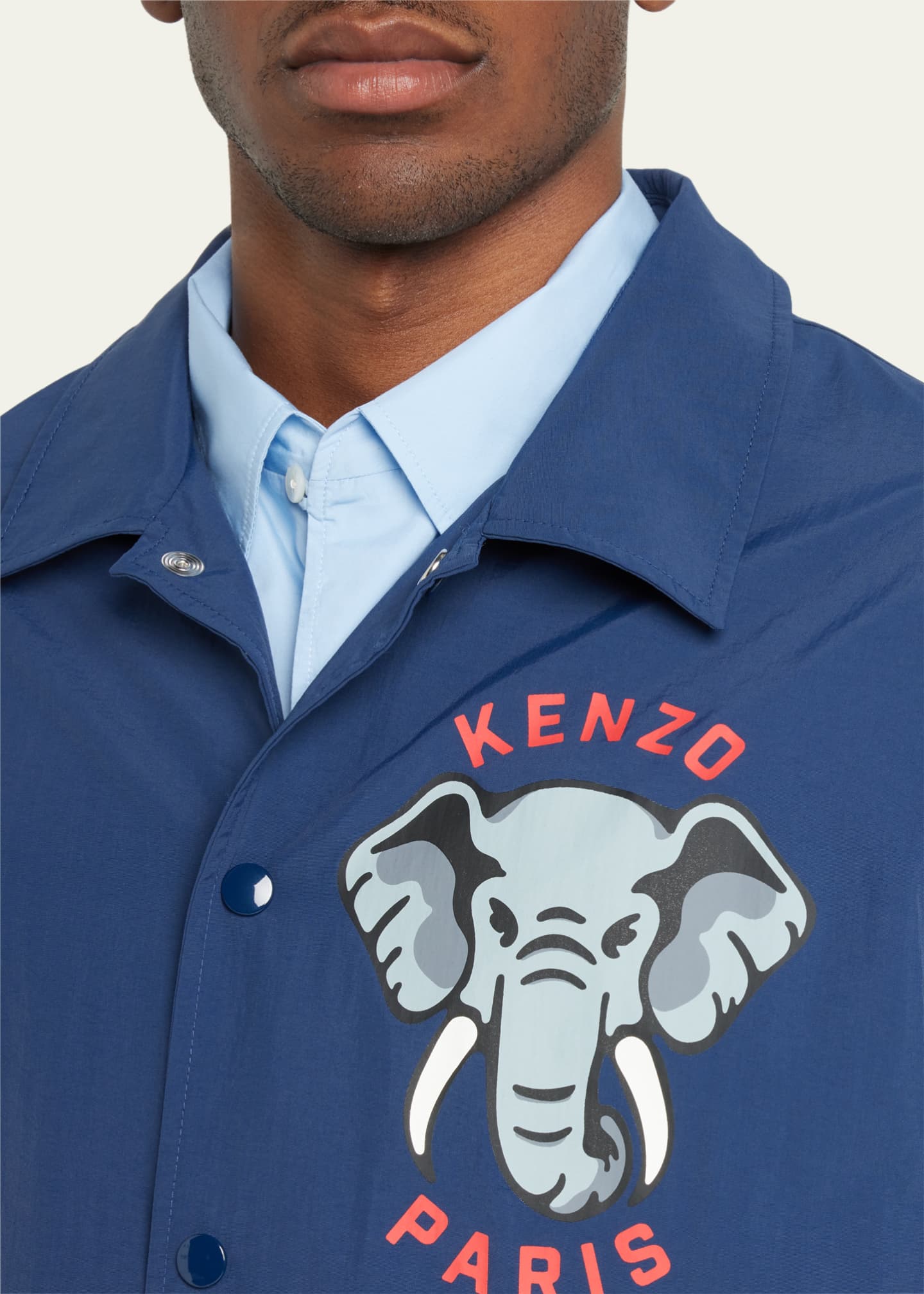 Kenzo Men's Elephant Nylon Coach Jacket - Bergdorf Goodman