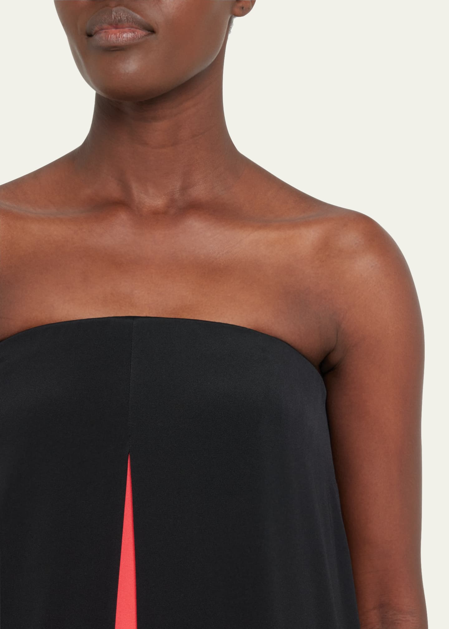 Lafayette 148 New York Strapless Pleated Colorblock Gown - Bergdorf Goodman