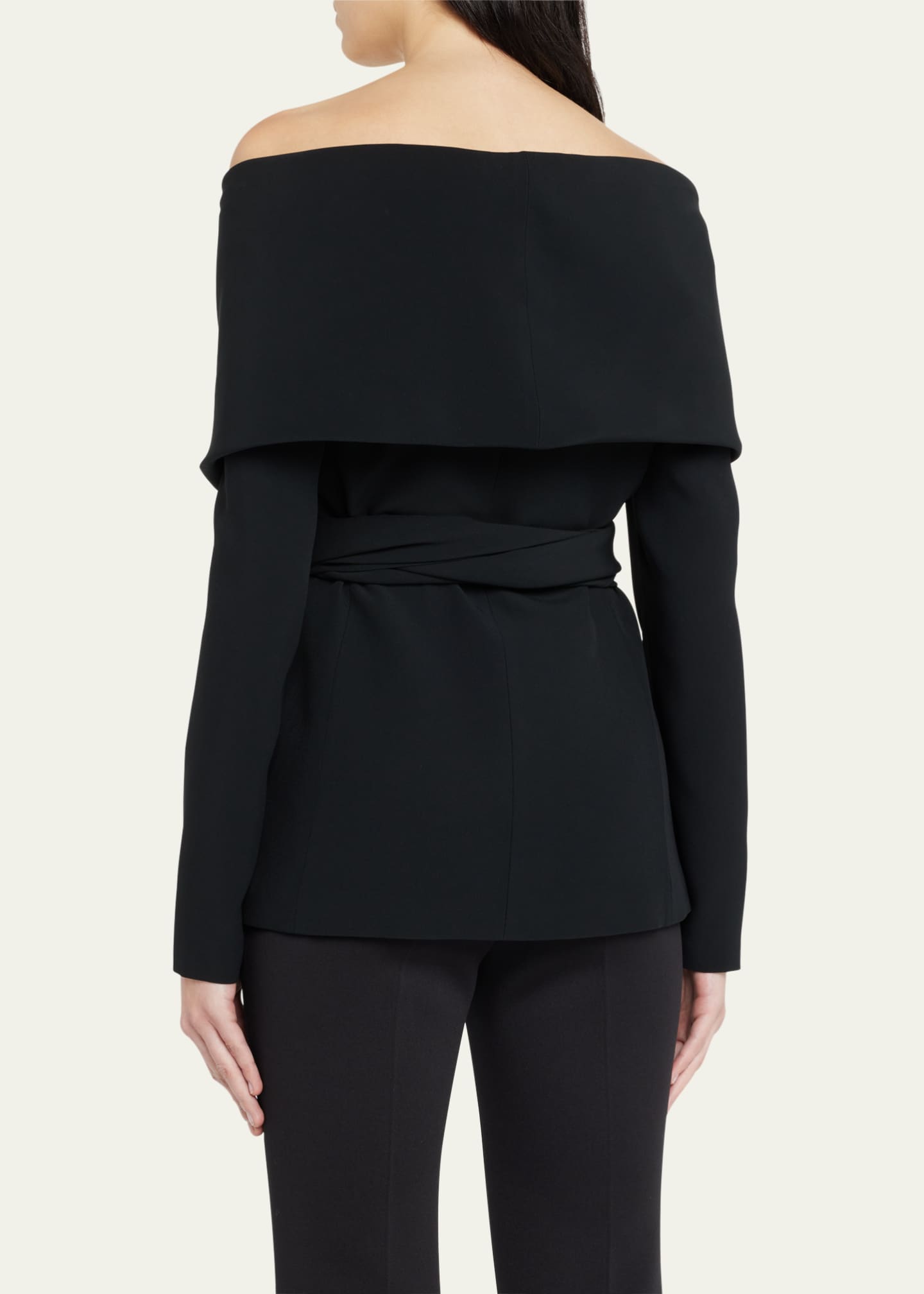 Lafayette 148 New York Off-Shoulder Portrait-Collar Wrap Jacket ...