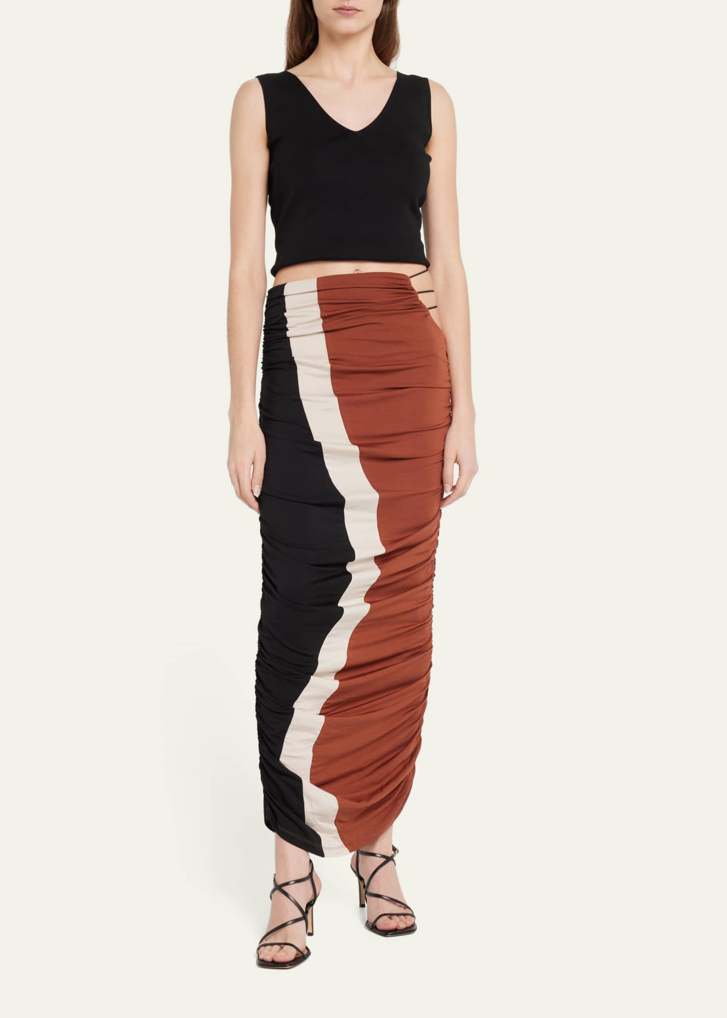 Ahluwalia Elshadai Draped Maxi Skirt - Bergdorf Goodman