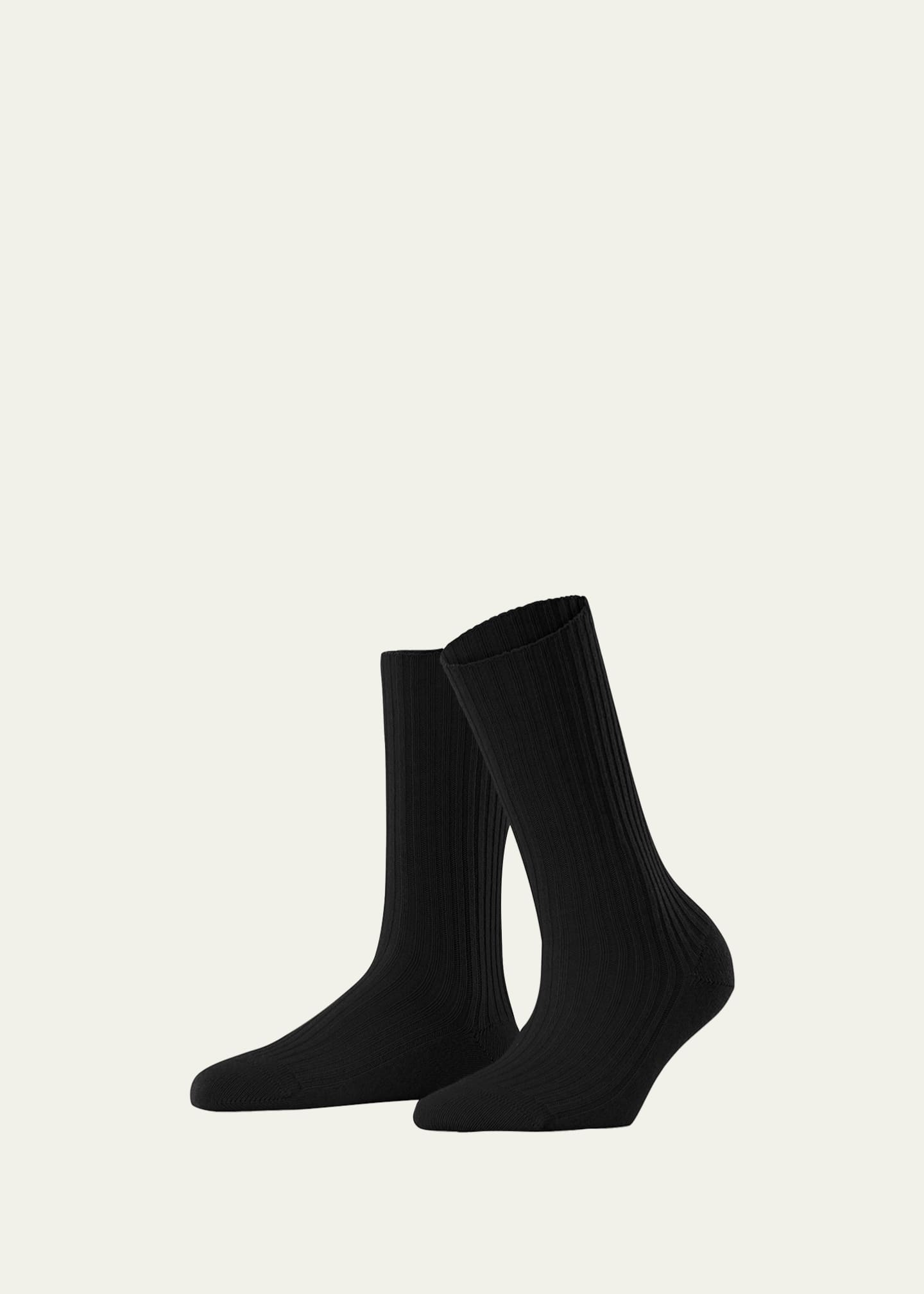 Falke Ribbed Cashmere-Blend Boot Socks - Bergdorf Goodman