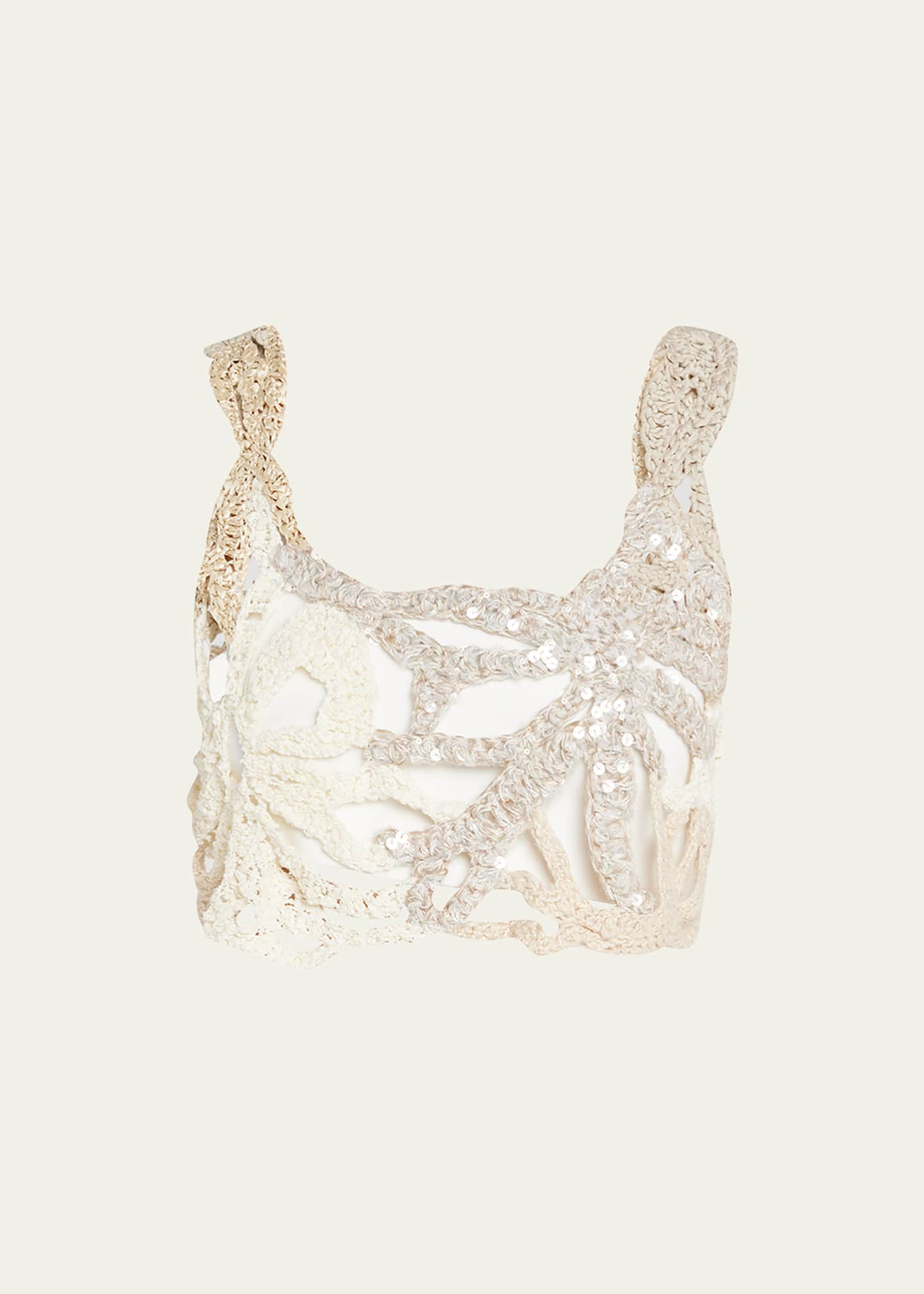 Brunello Cucinelli Couture Marine Botanical Crochet Bralette - Bergdorf ...