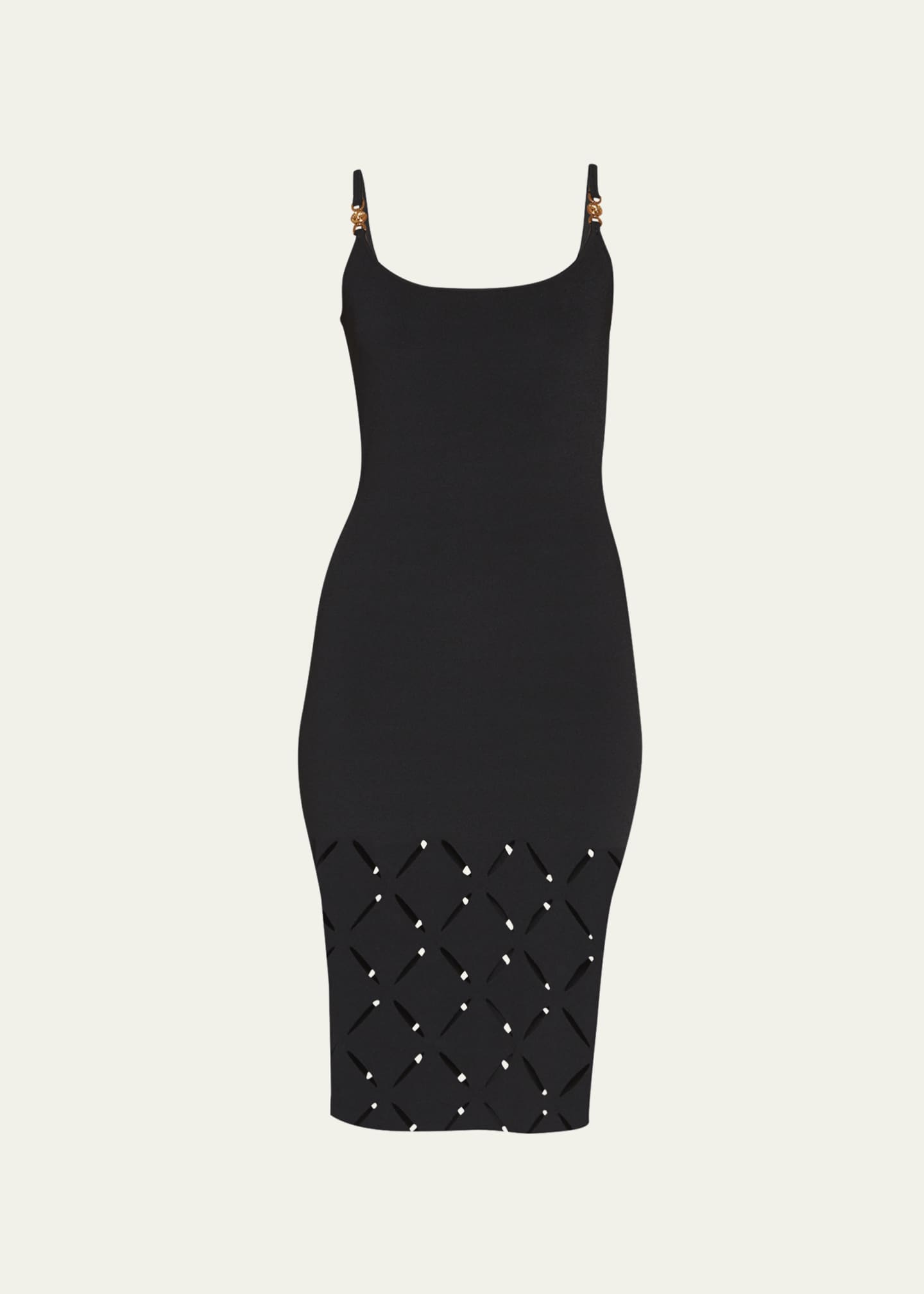 Versace Slashed Body-Con Knit Midi Dress - Bergdorf Goodman