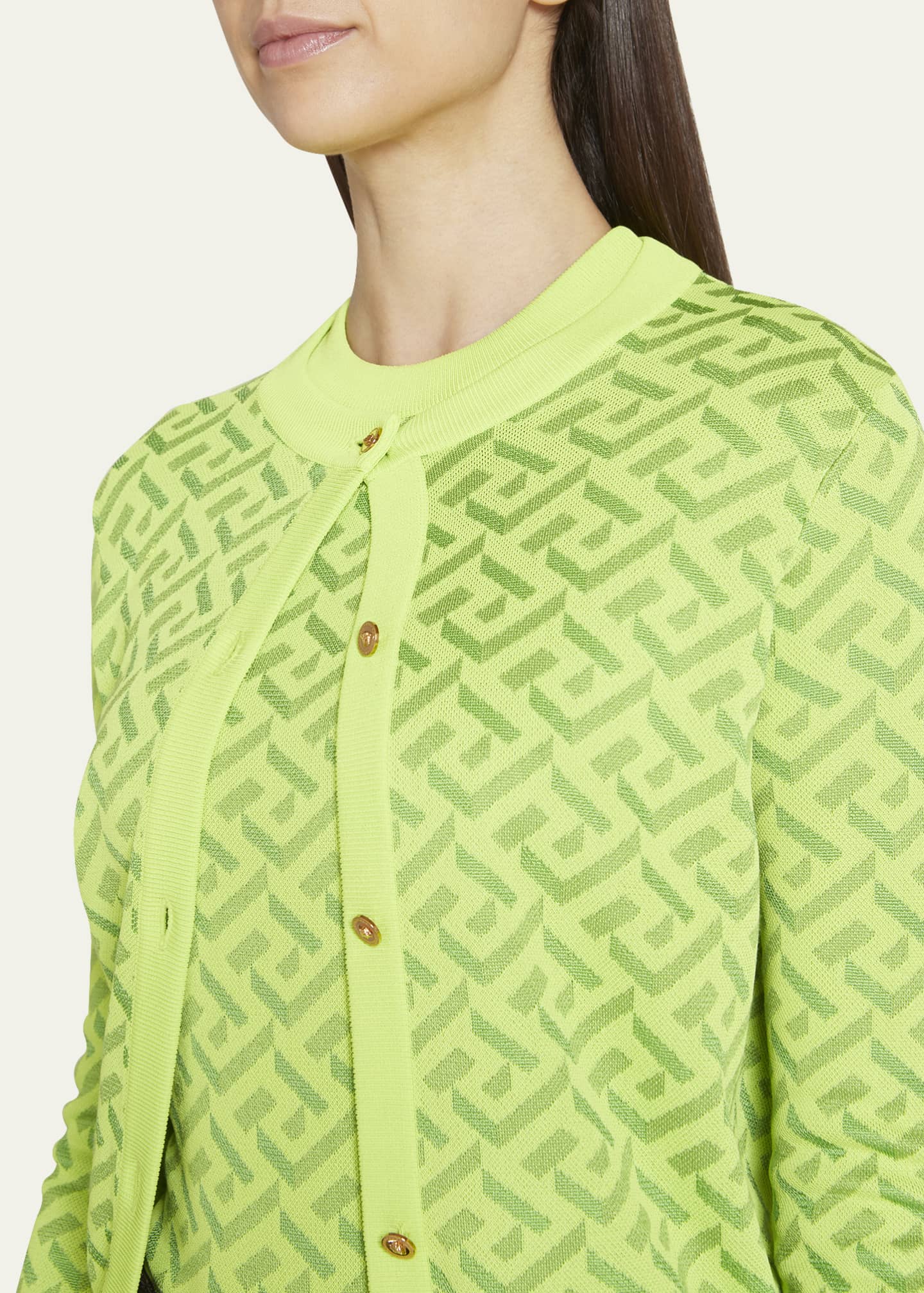 Versace Patterned Jacquard Knit Sweater - Bergdorf Goodman